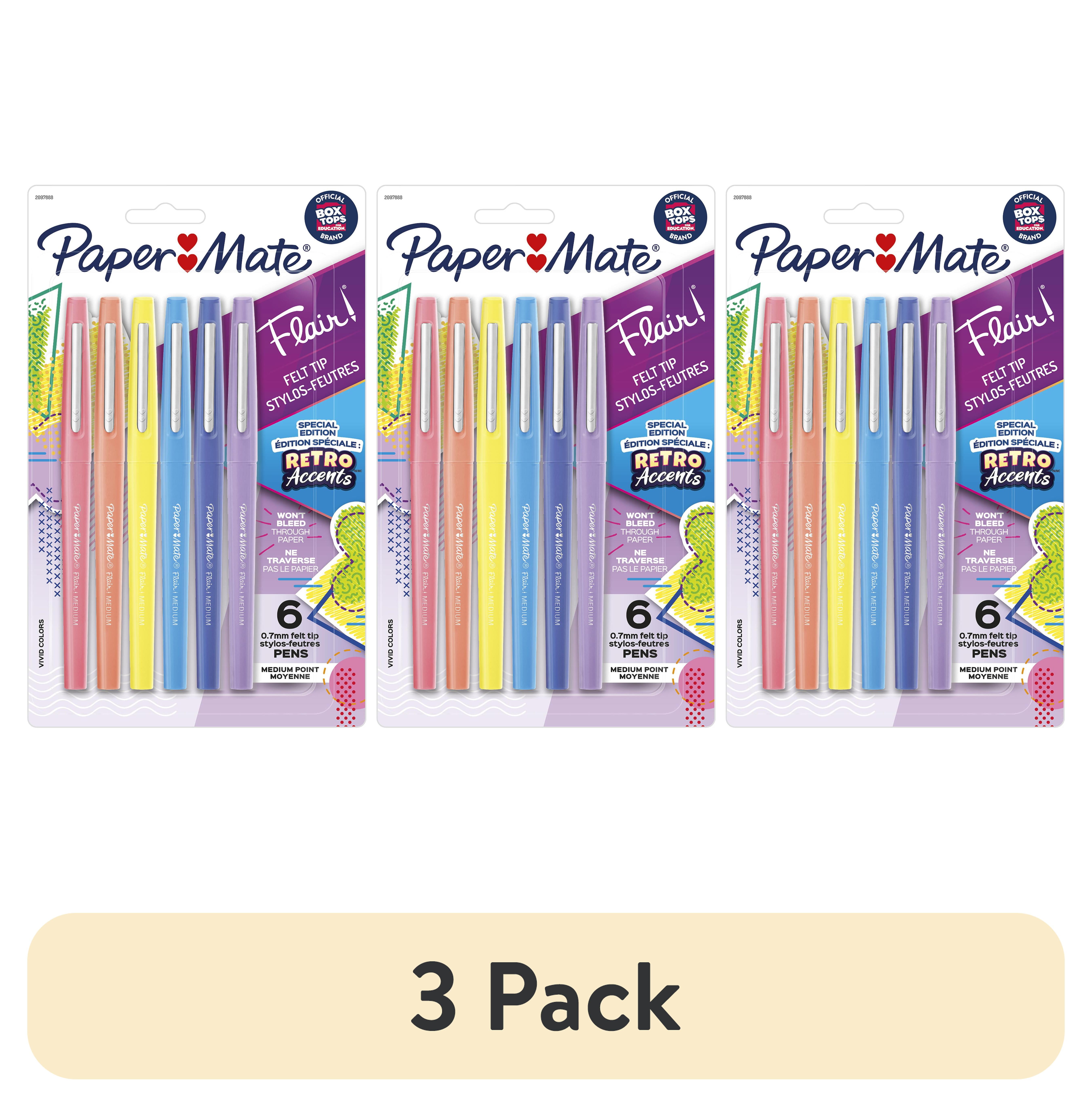 (3 pack) Paper Mate Flair Felt Tip Pens, Medium Point (0.7mm), Special ...