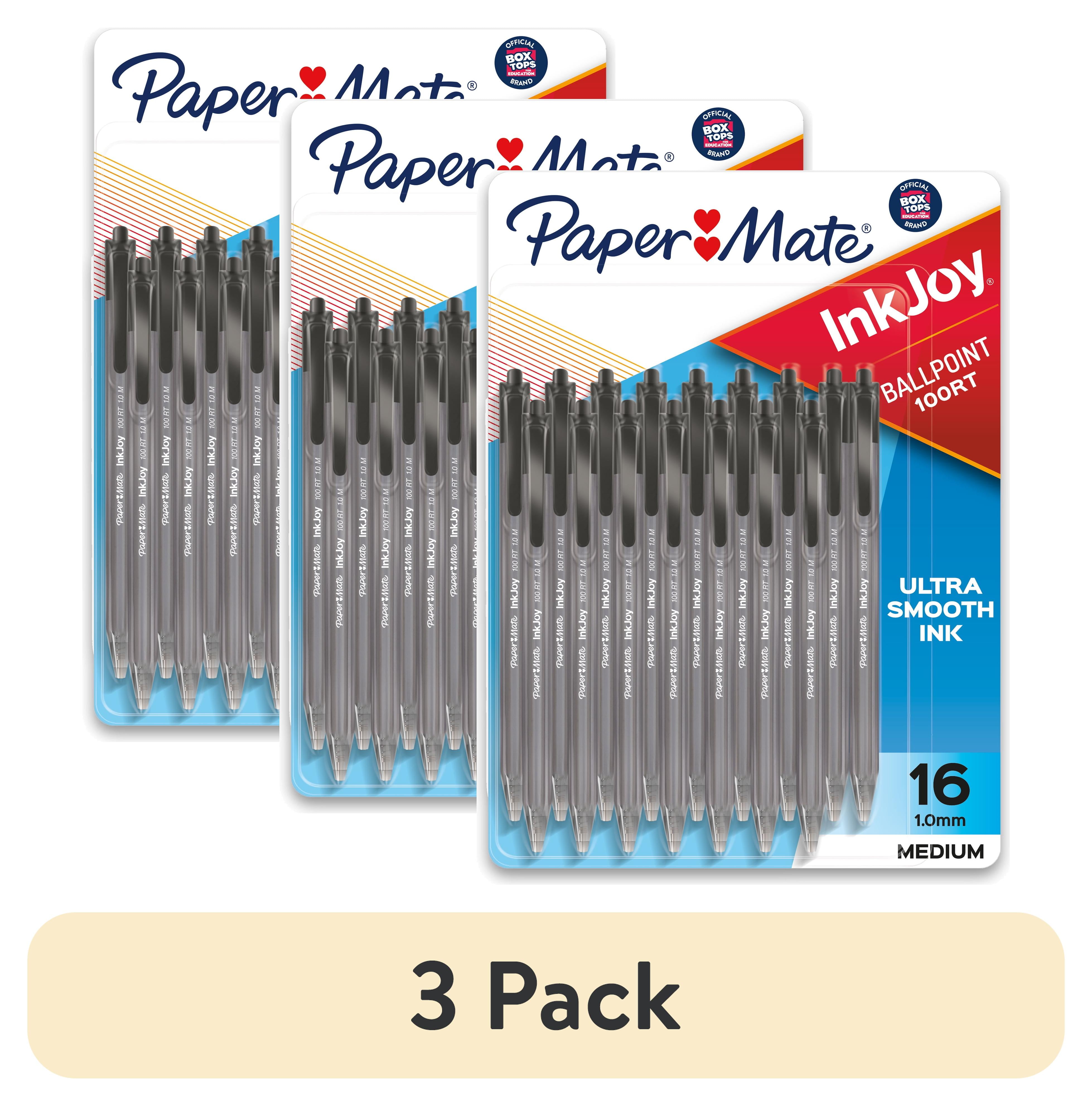 (3 pack) Paper Mate InkJoy 100RT Retractable Ballpoint Pens, Medium ...