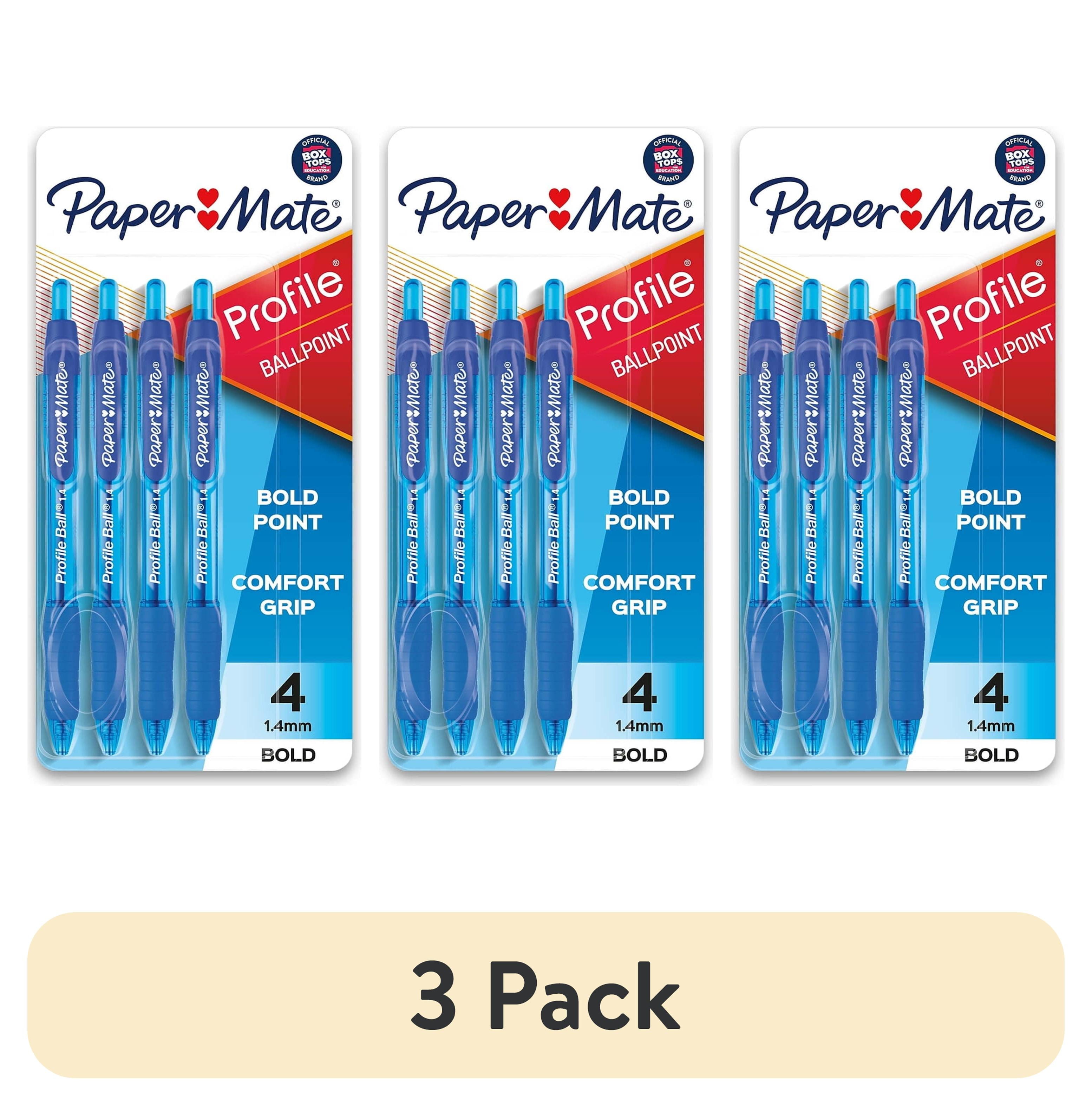 (3 pack) Paper Mate Profile Retractable Ballpoint Pen Bold Point 1.4 mm ...
