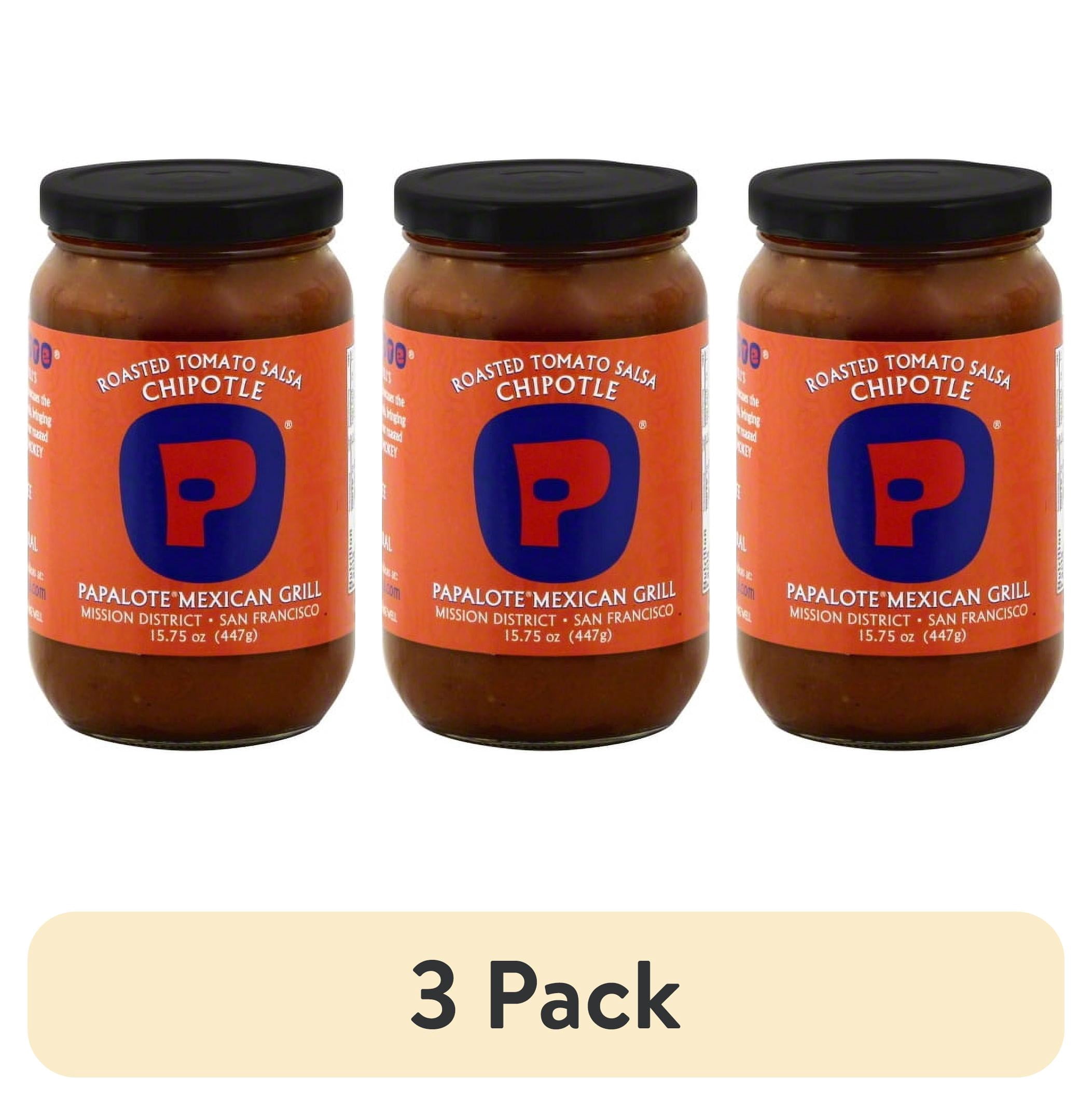 (3 pack) Paplote Mexican Grill, Roasted Tomato Chipotle Salsa, 15.75 oz ...