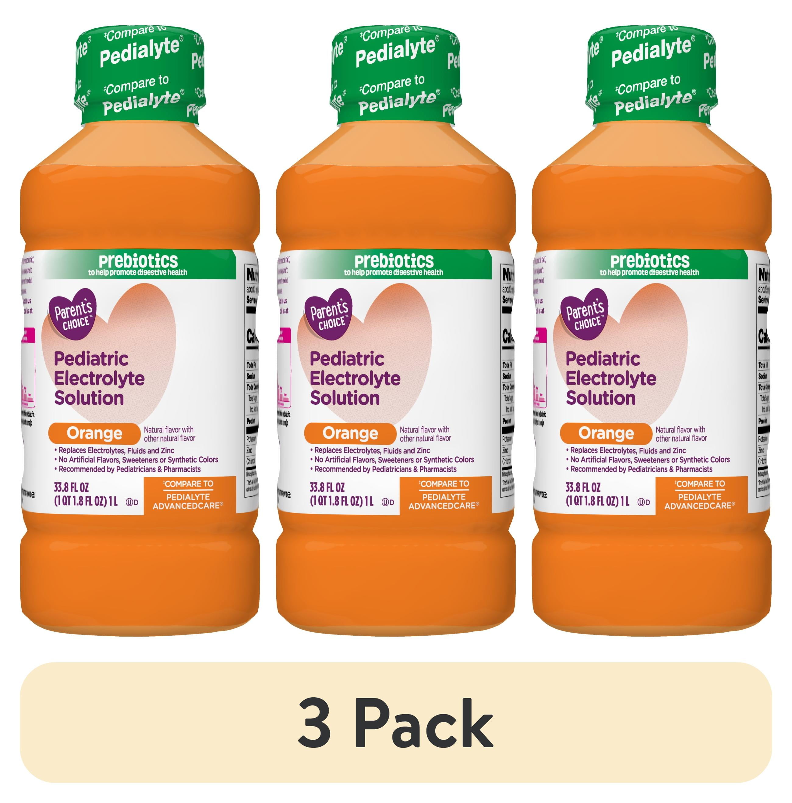 (3 pack) Parent's Choice Advantage Care Electrolyte Solution, Orange ...
