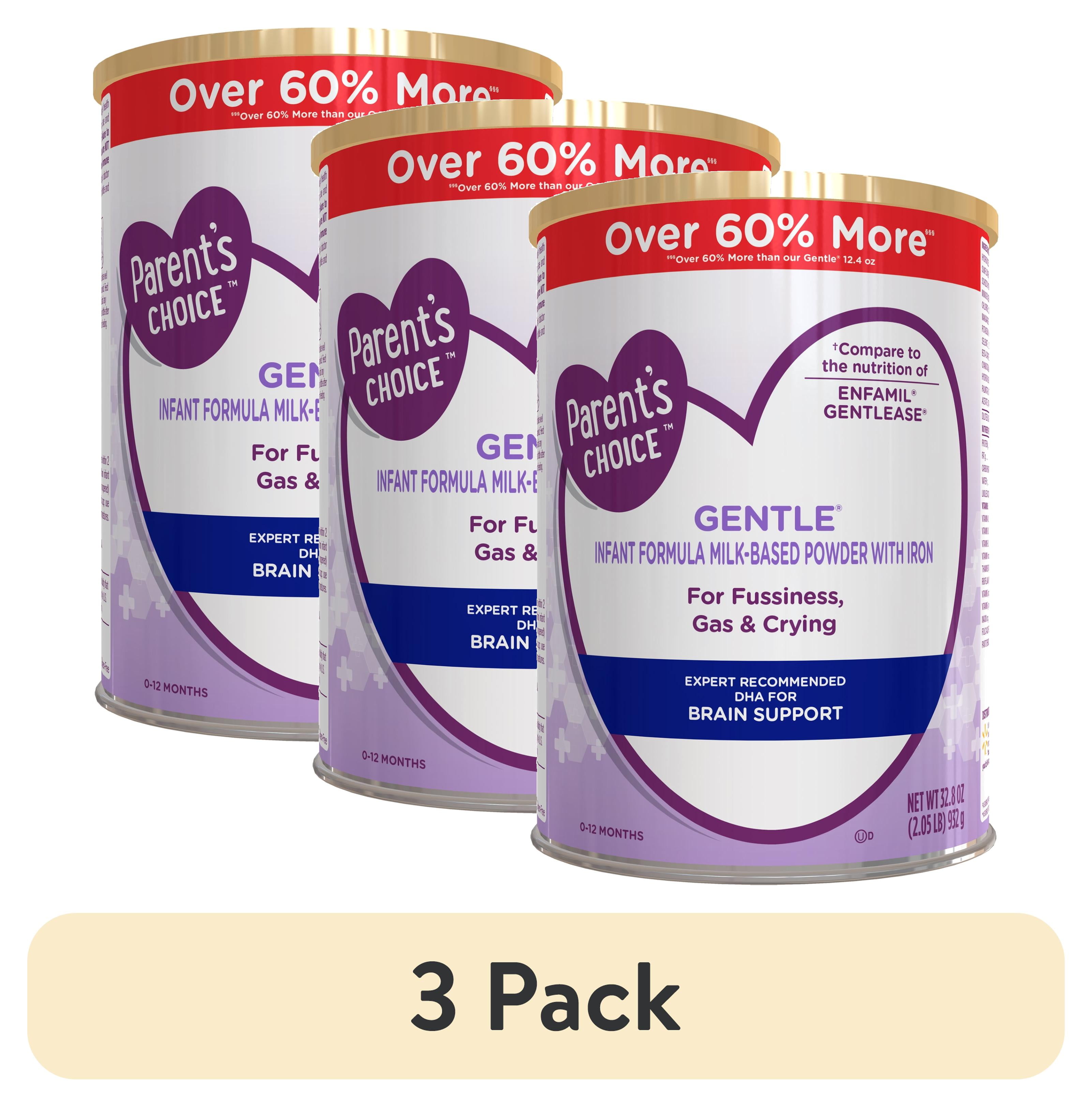 (3 pack) Parent's Choice Gentle Infant Formula Powder with Iron; for ...