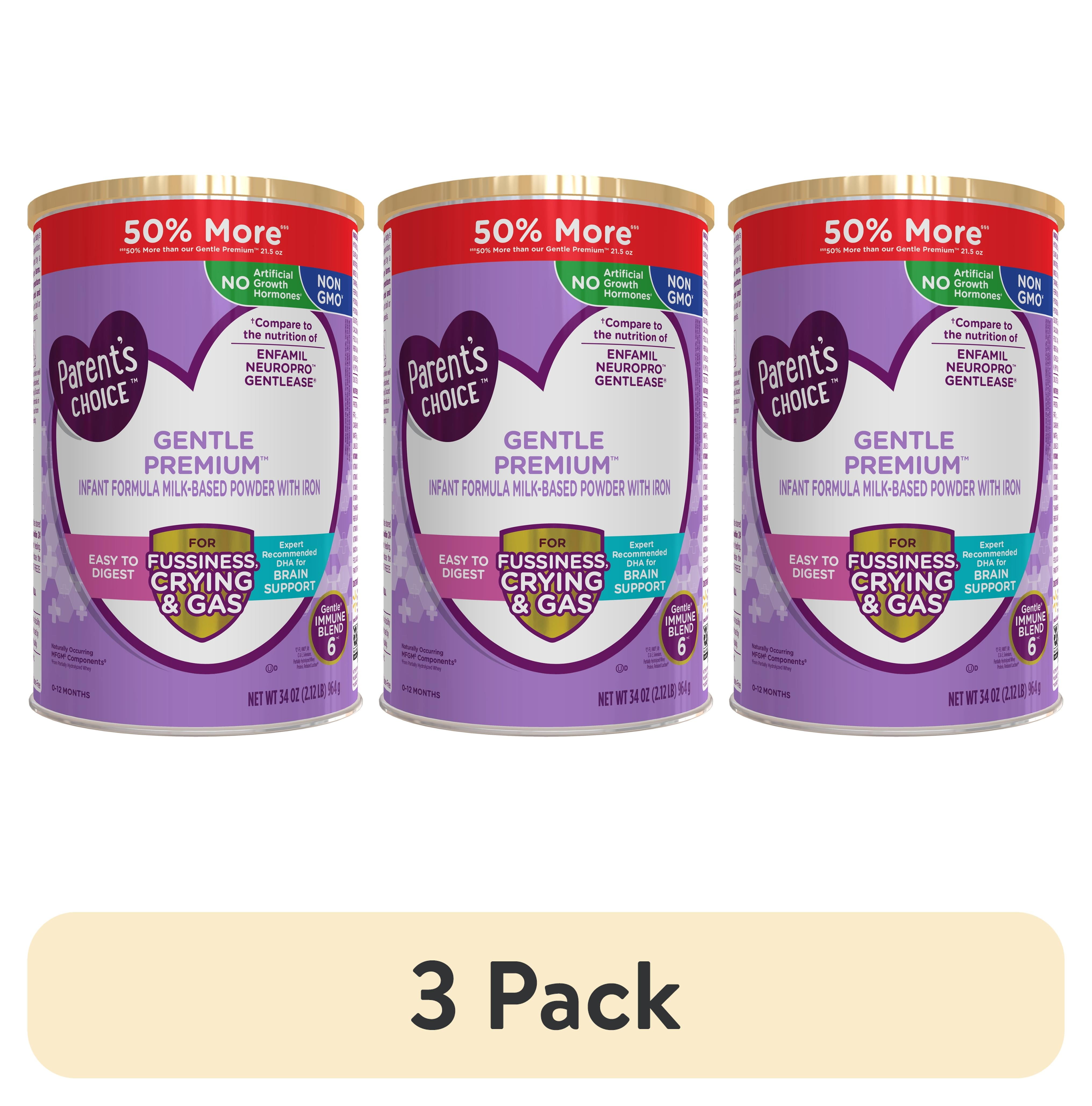 (3 pack) Parent's Choice Gentle Premium Baby Formula; for Fussiness ...
