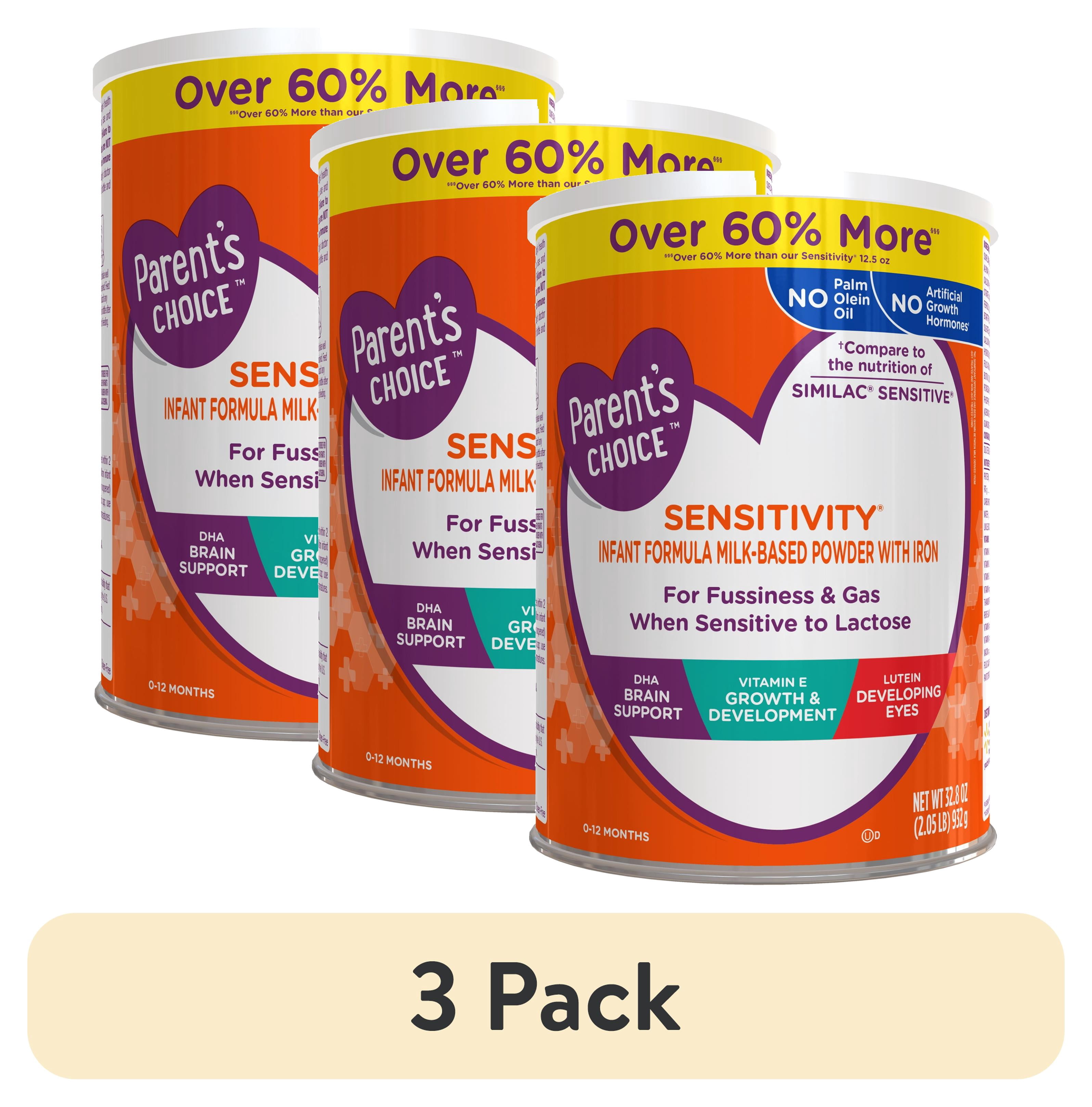 (3 pack) Parent's Choice Sensitivity Baby Formula, 32.8 oz - Walmart.com