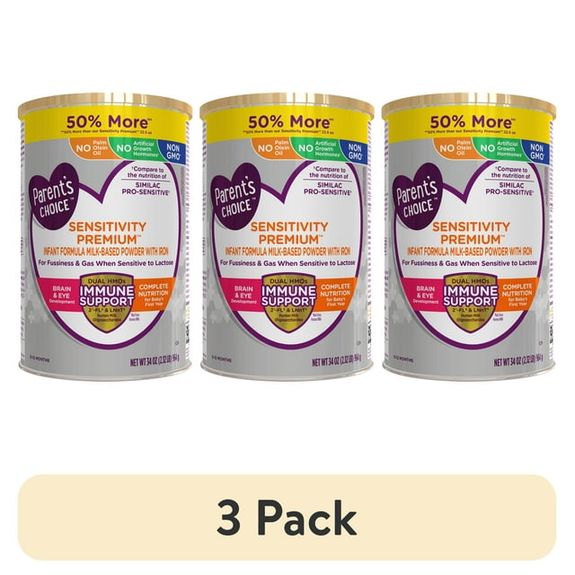 (3 pack) Parent's Choice Sensitivity Premium Baby Formula with Iron ...
