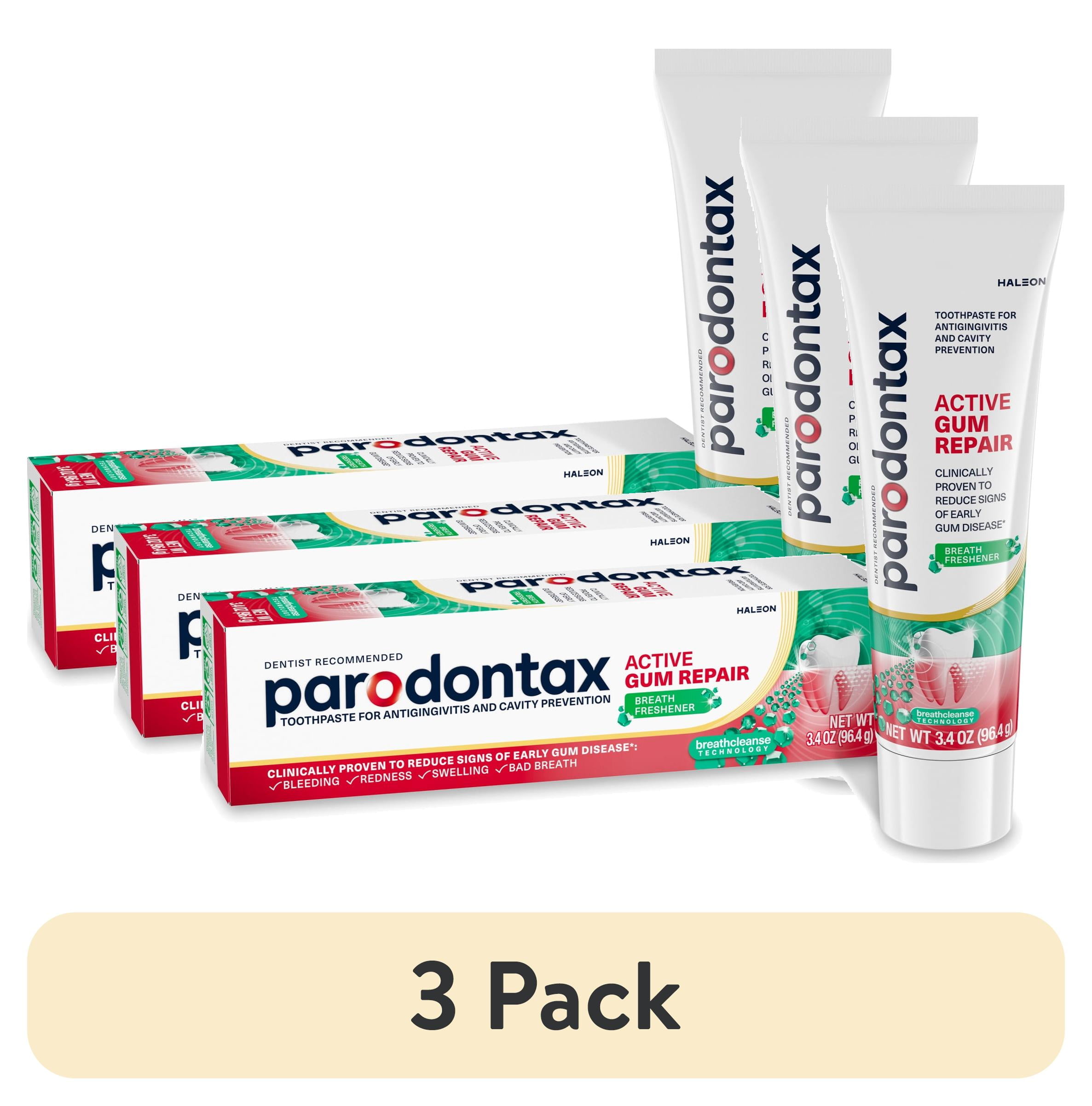(3 pack) Parodontax Active Gum Repair Breath Freshener Toothpaste, 3.4 ...