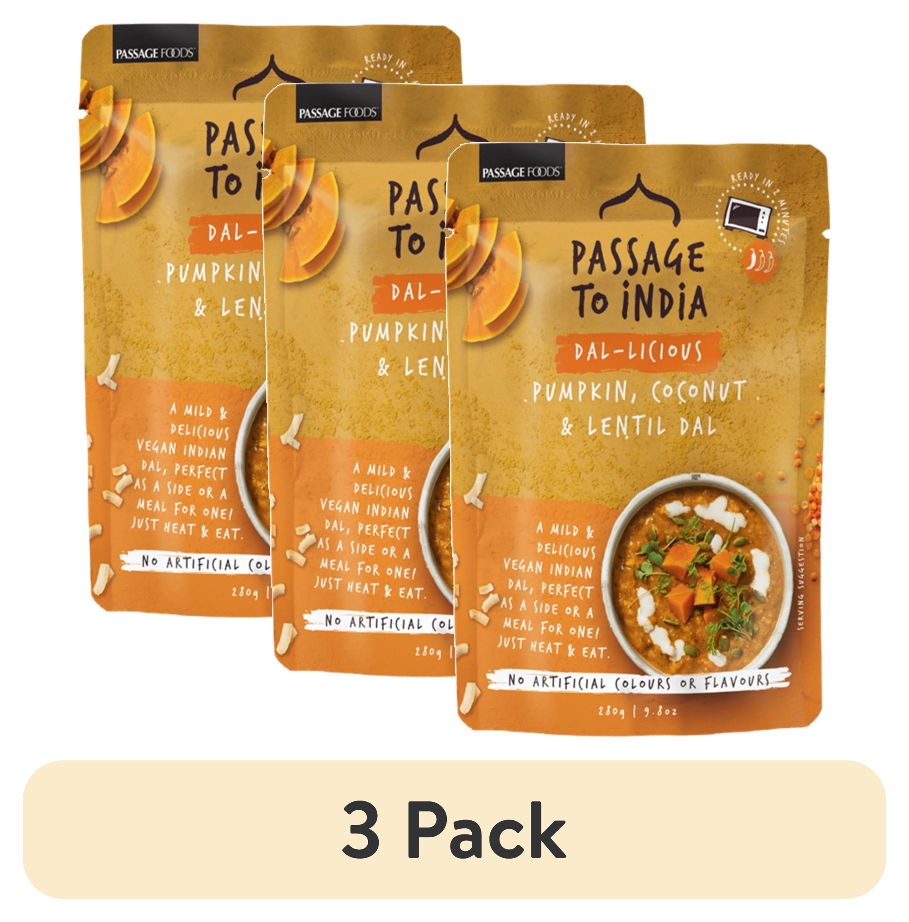 (3 pack) Passage to India Pumpkin, Coconut & Lentil Dal, 9.8 oz, Shelf ...