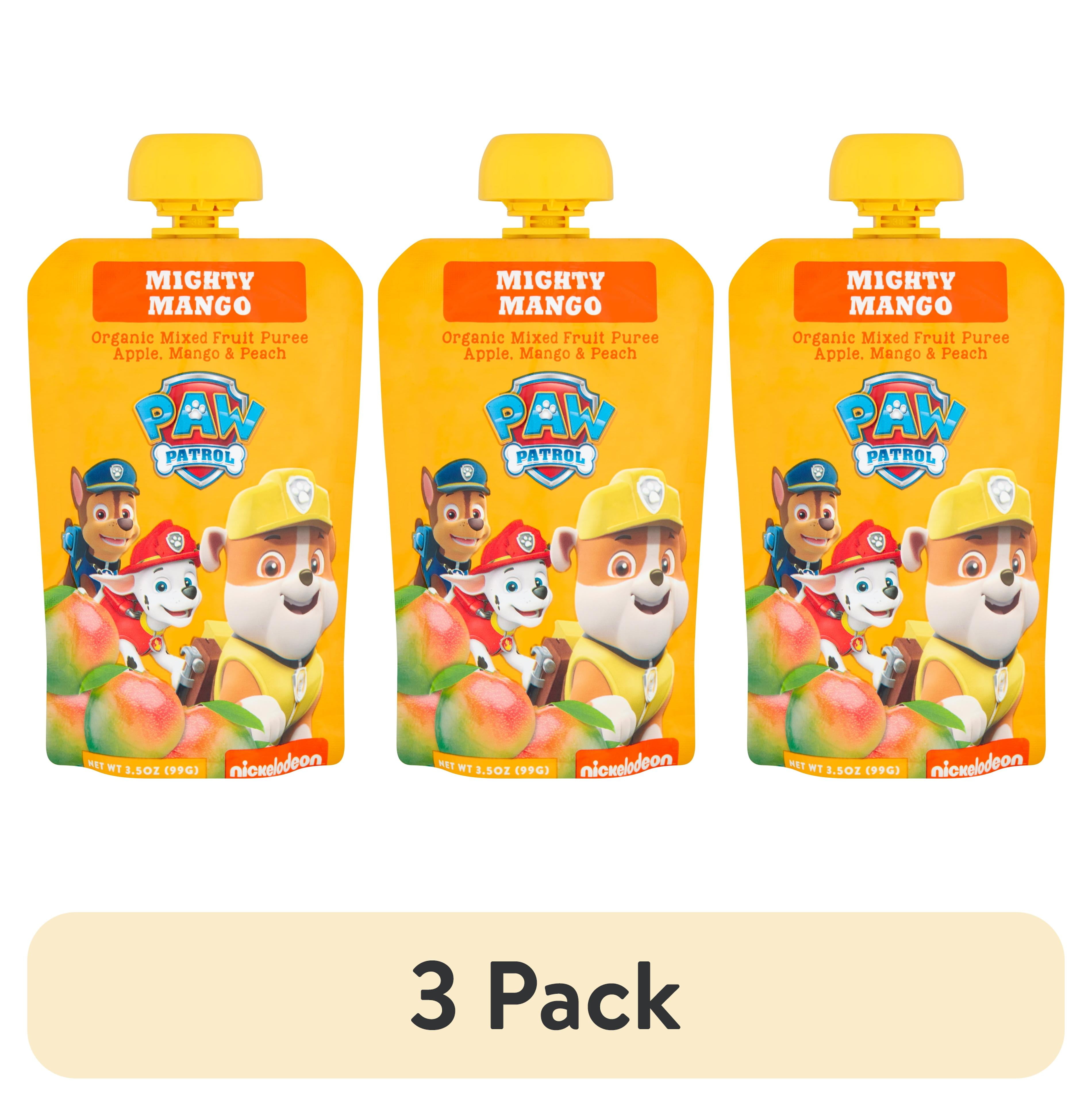 (3 pack) Paw Patrol Mighty Mango Organic Mixed Fruit Puree, 3.5 oz ...