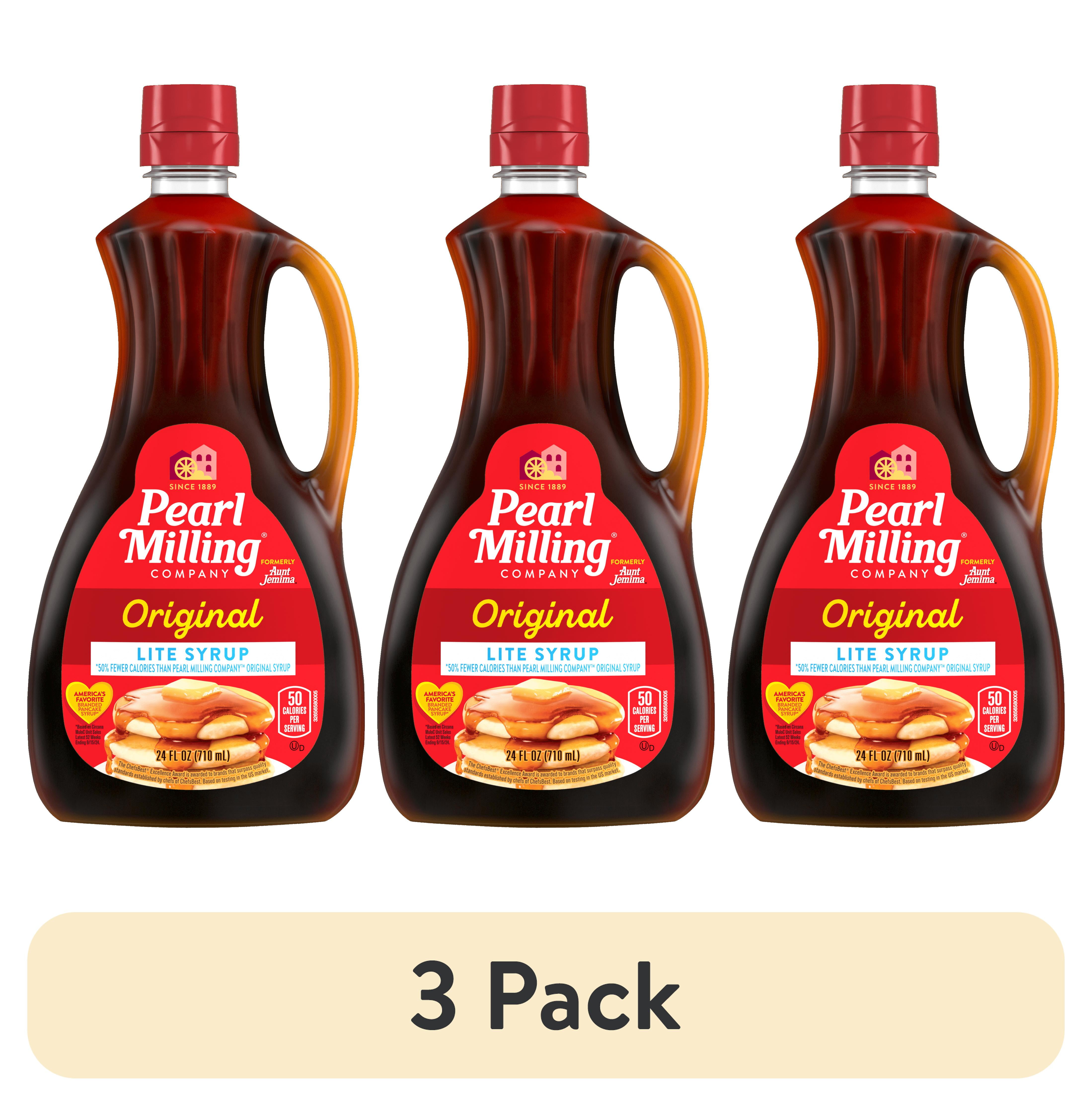 (3 pack) Pearl Milling Company Lite Original Pancake & Waffle Syrup, 24 ...
