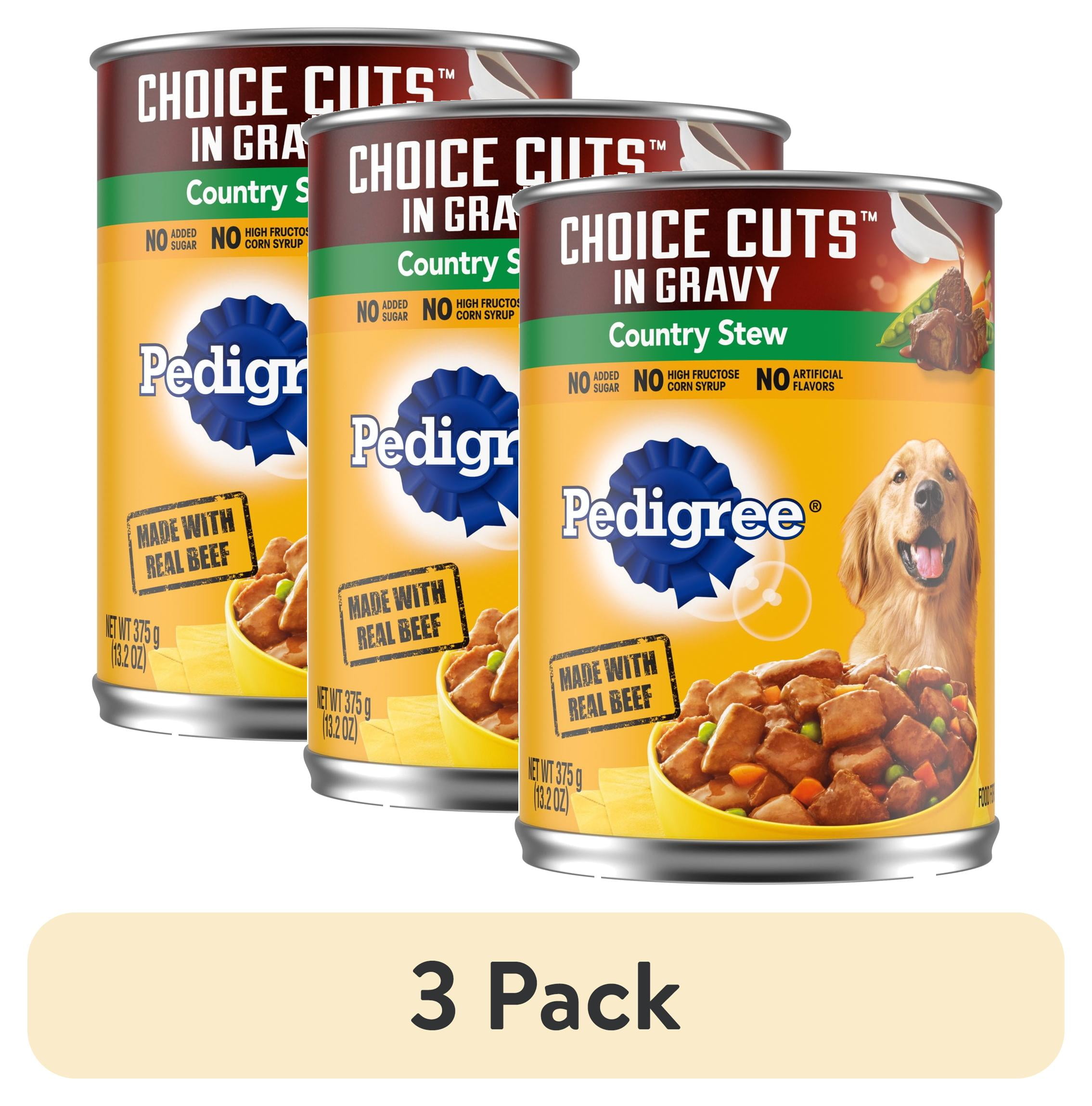 (3 pack) Pedigree Choice Cuts In Gravy Adult Canned Wet Dog Food ...