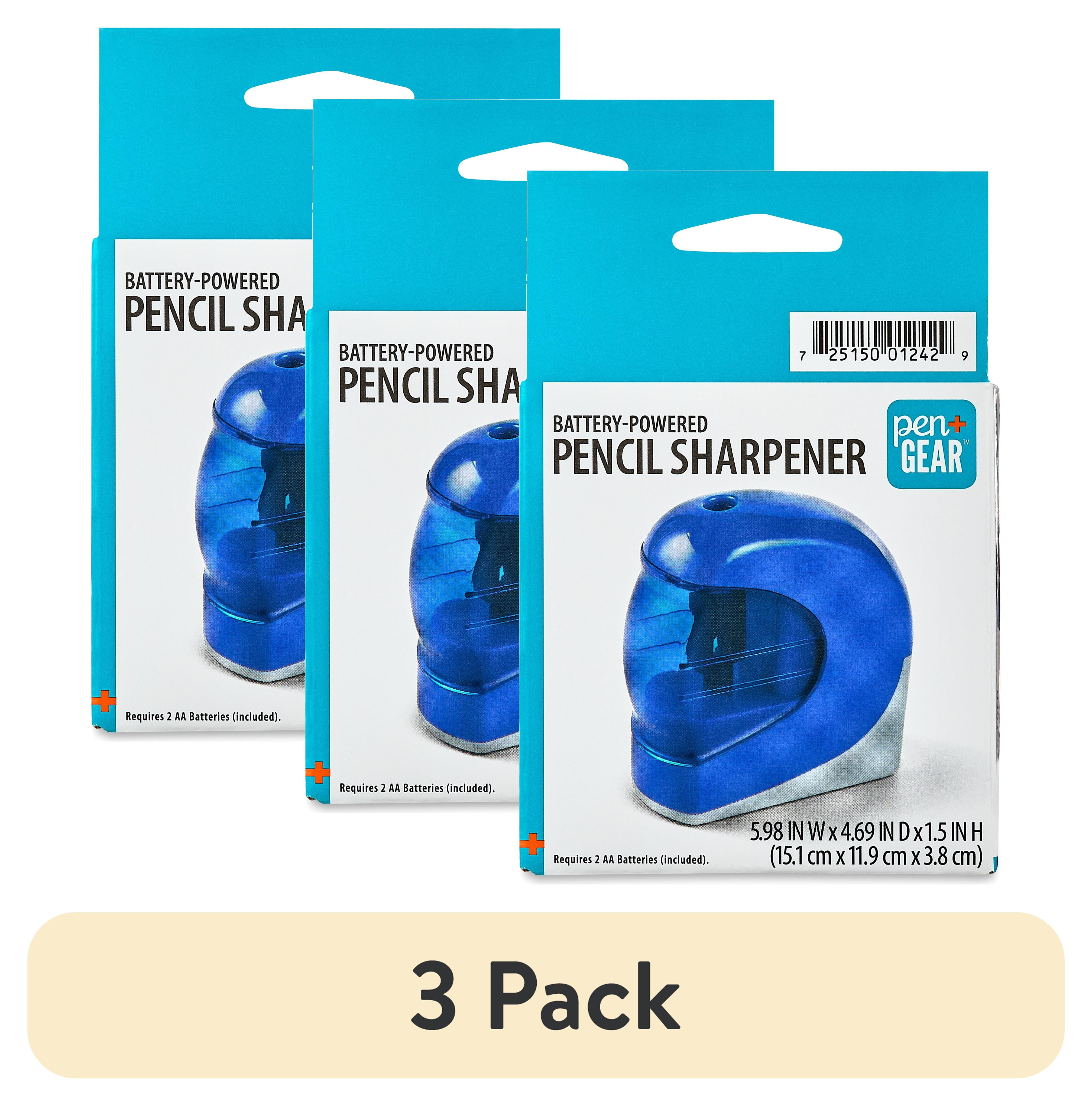 (3 pack) Pen+Gear Battery-Operated Pencil Sharpener, Blue - Walmart.com