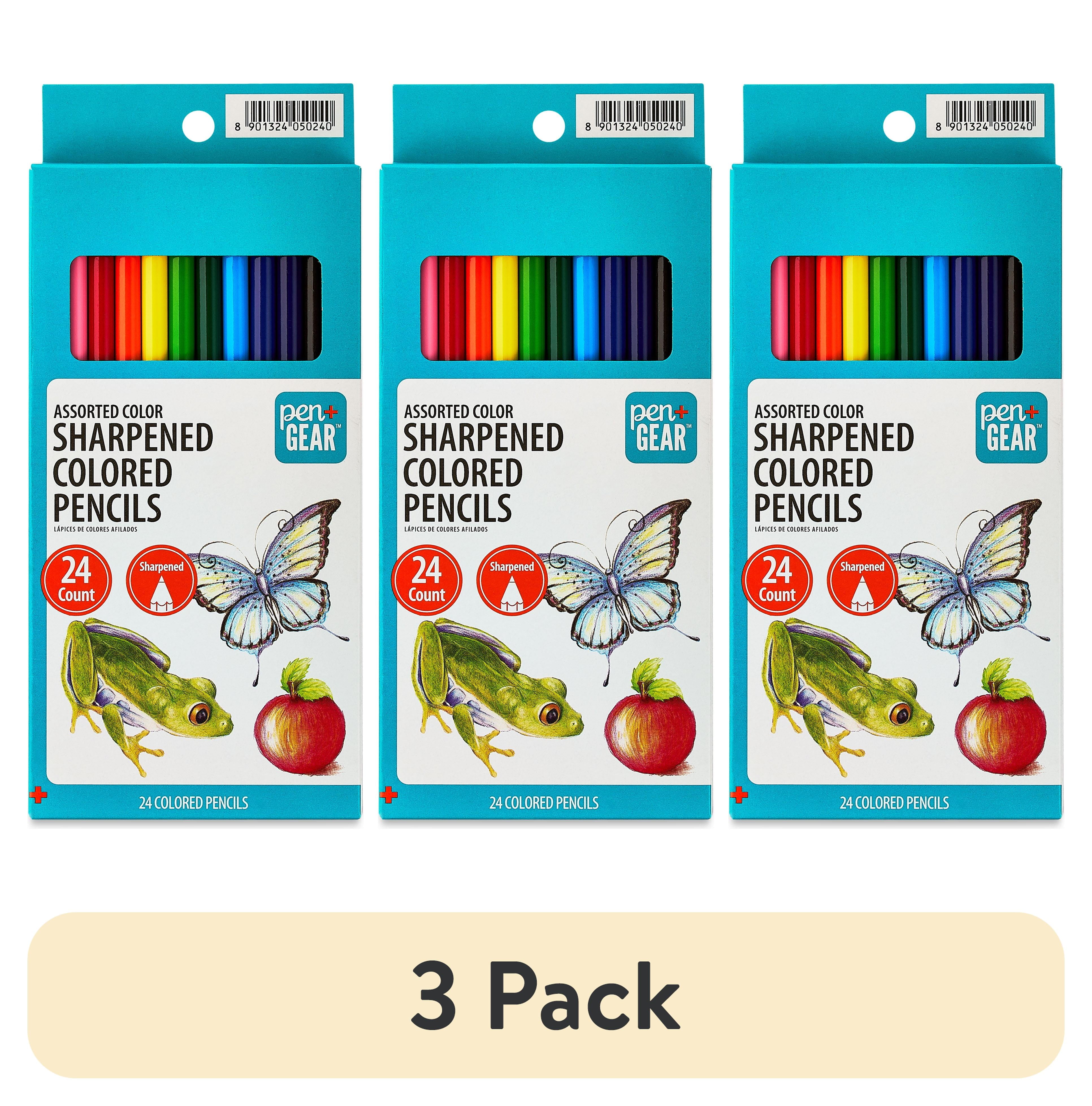 (3 pack) Pen+Gear Sharpened Colored Pencils, Assorted Colors, 24 Count ...