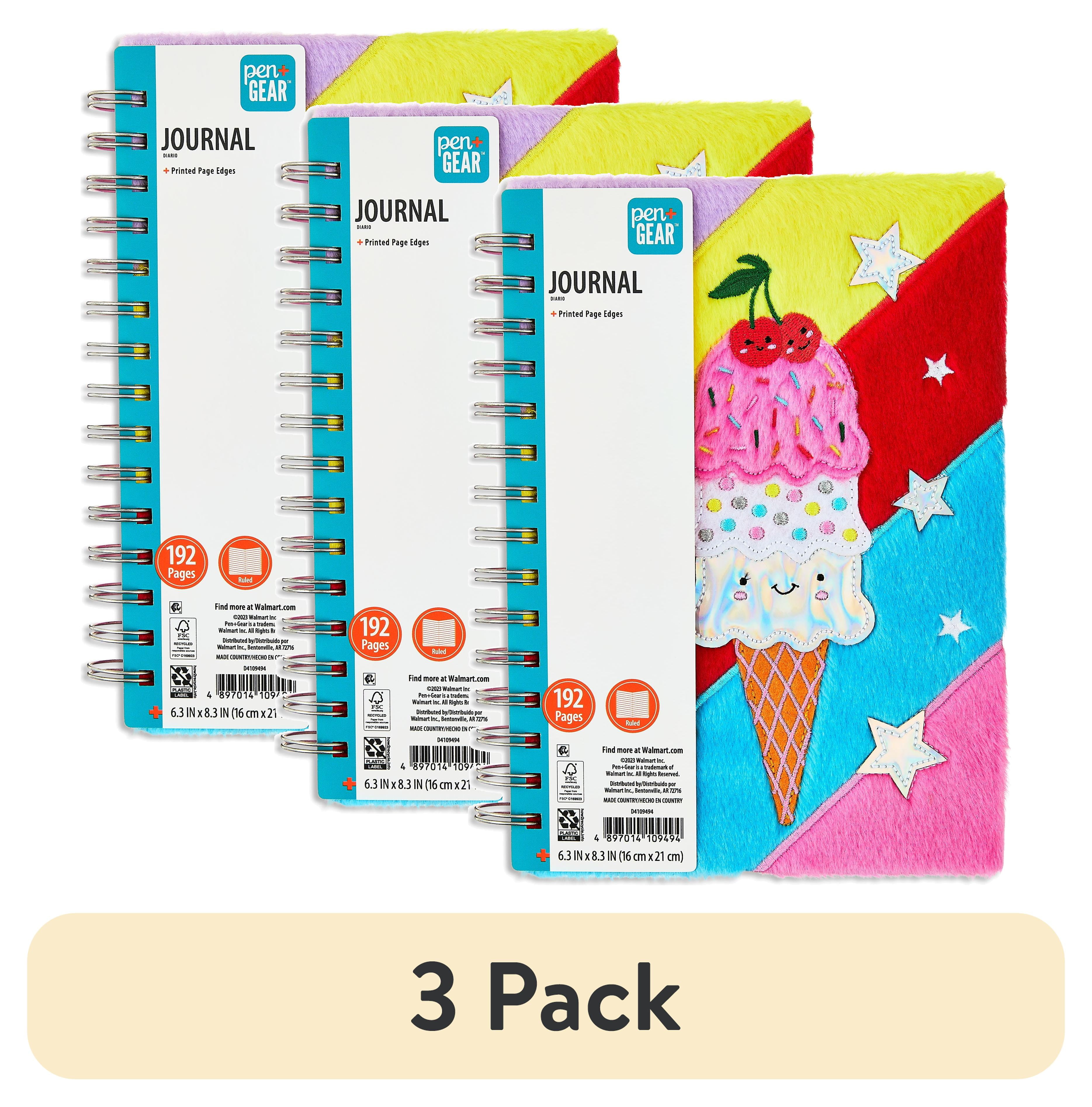 (3 pack) Pen+Gear Furry Ice Cream Journal, Twin Wire Binding, 5.8 in x ...