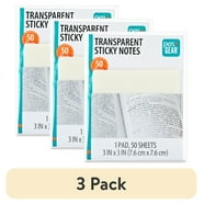 Post-it Transparent Notes, Clear, 2.8 in. x 2 .8 in., 36 Sheets, 1 Pad ...