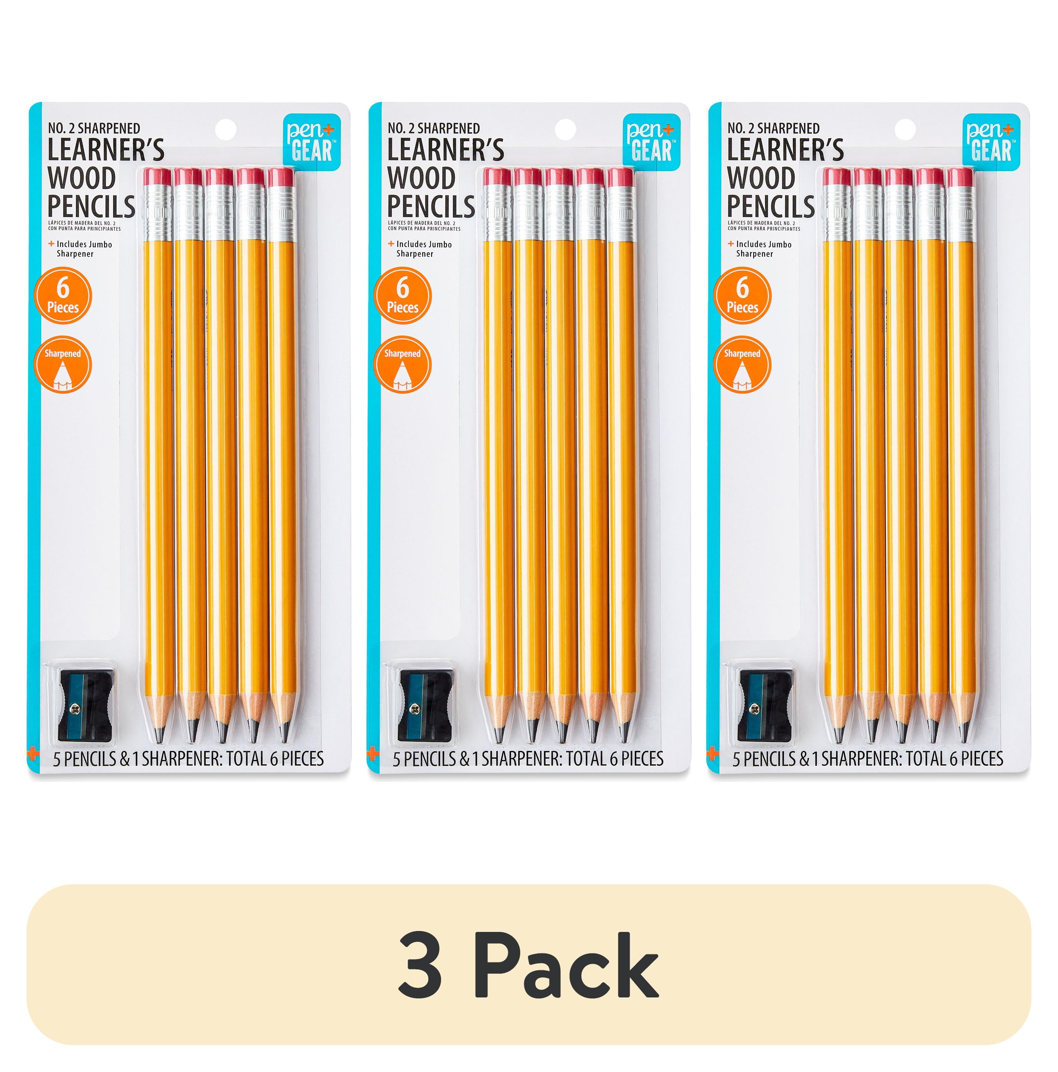 (3 pack) Pen+Gear #2 HB Sharpened Learner Pencils with Jumbo Sharpener ...