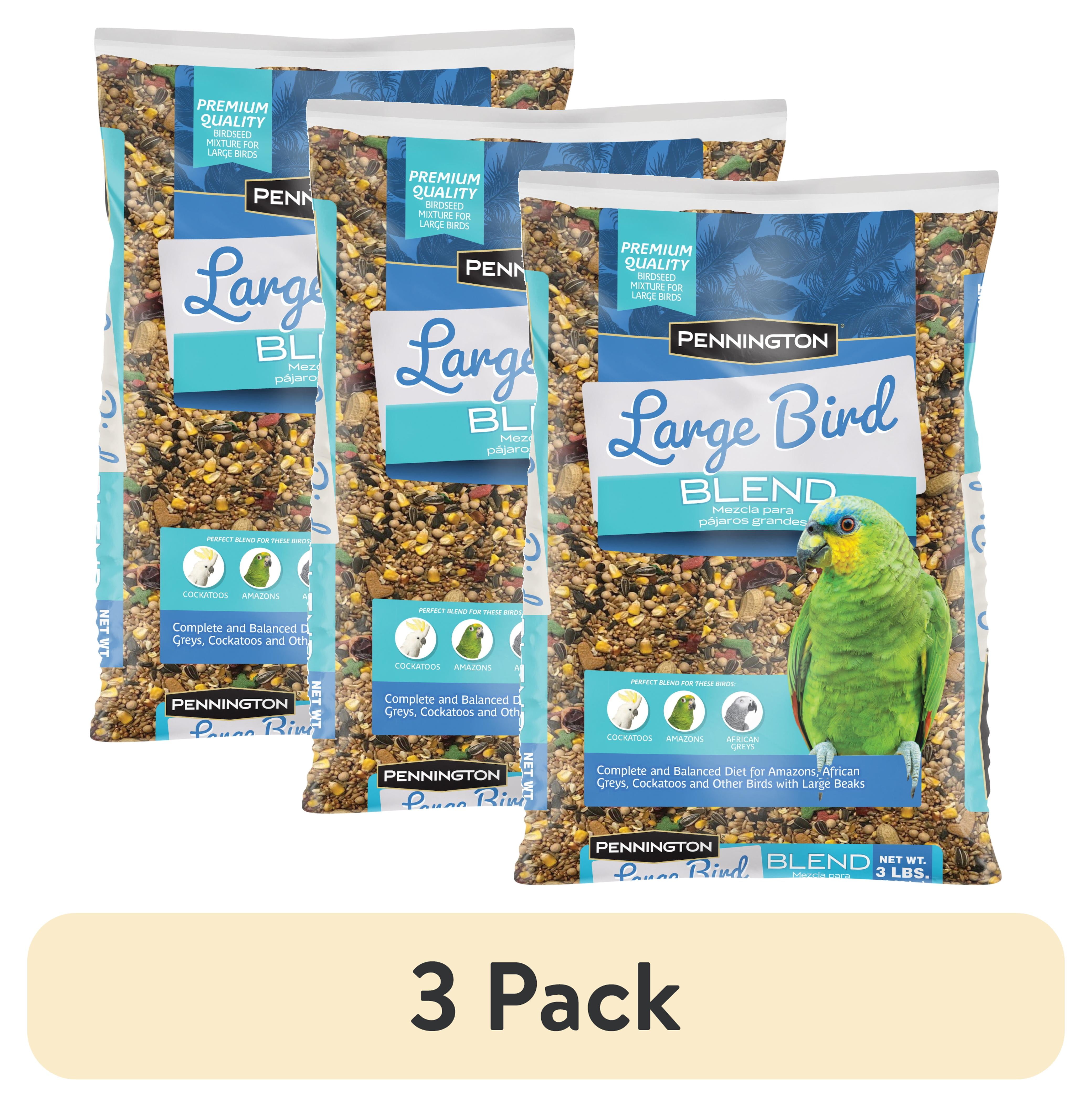 (3 pack) Pennington Large Bird Everyday Blend Bird Food for Parrots ...
