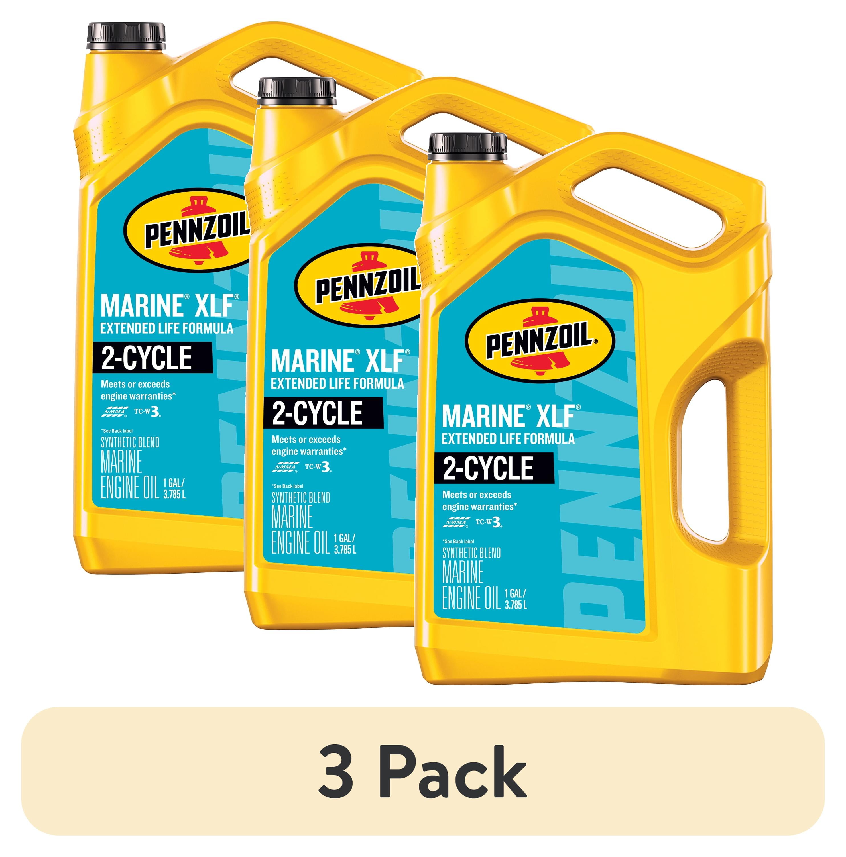 (3 pack) Pennzoil Marine XLF Extended Life Formula Engine Oil, 1 Gallon ...