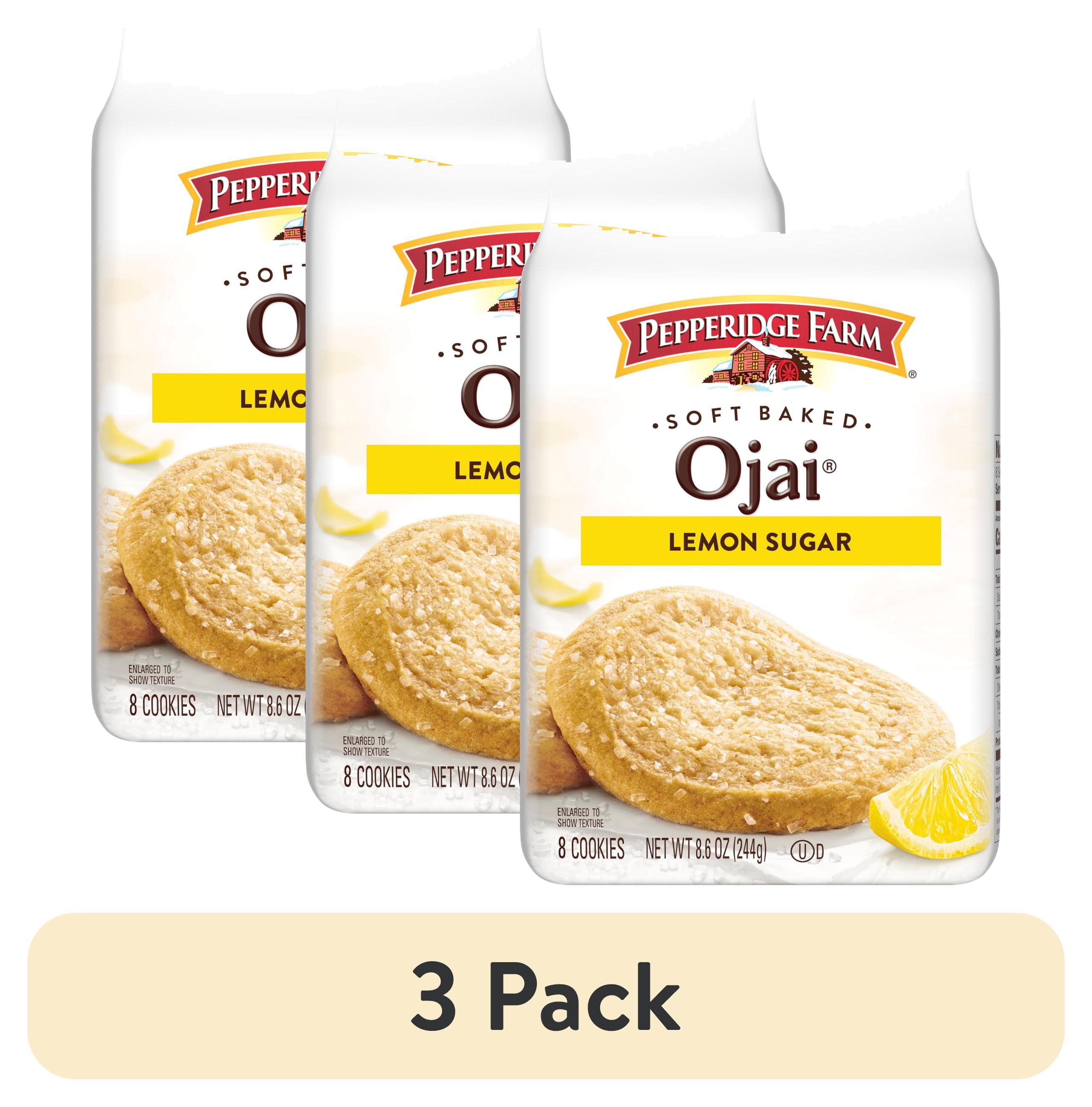 (3 pack) Pepperidge Farm Soft Baked Ojai Lemon Sugar Cookies, 8.6 oz ...