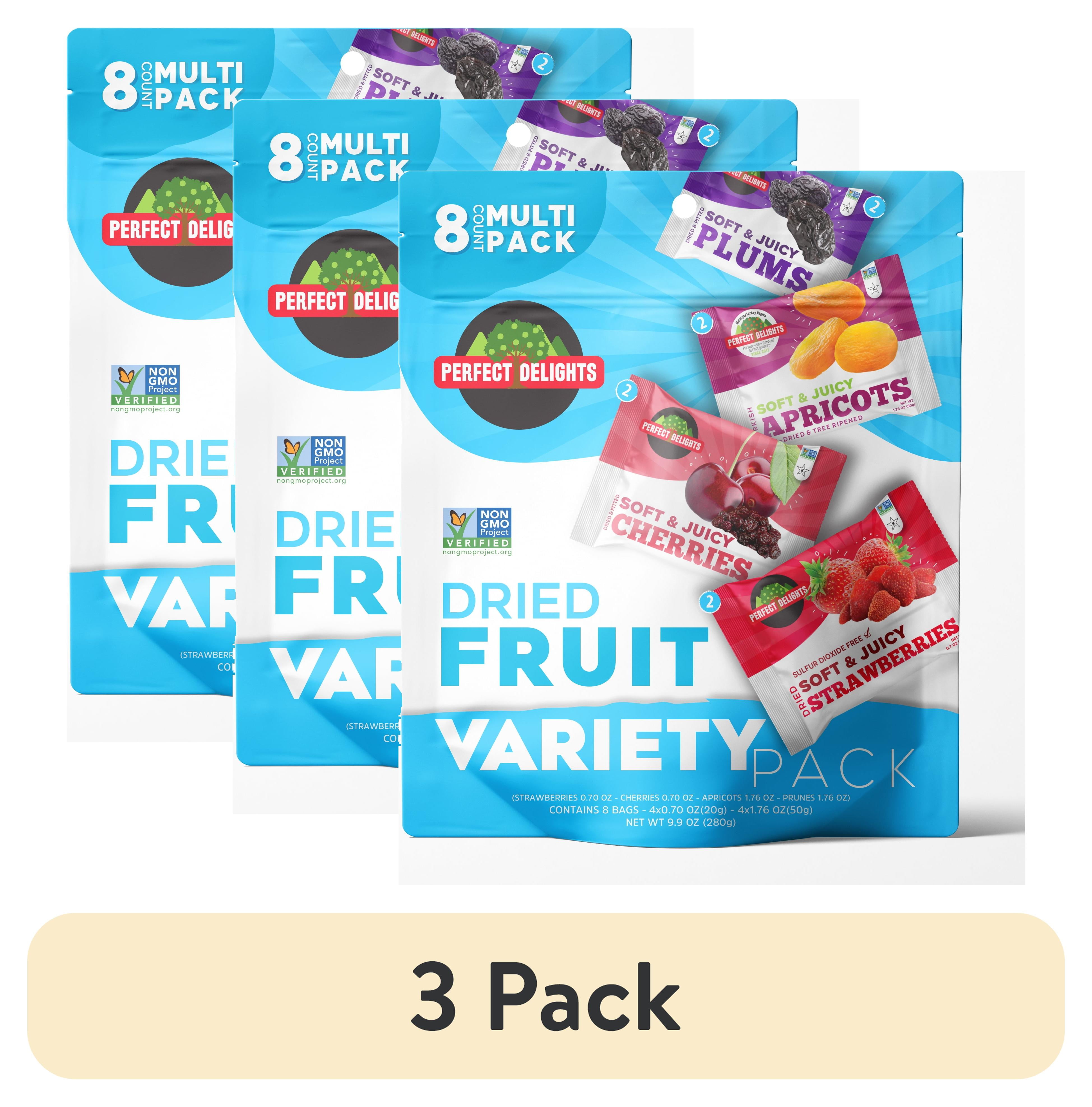 (3 pack) Perfect Delights Dried Fruit Snack Packs, Vegan and Gluten ...