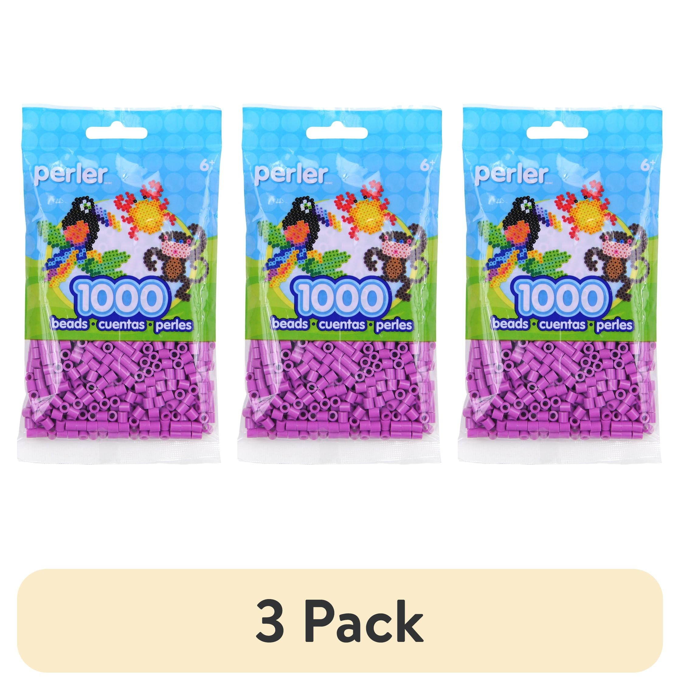 (3 pack) Perler Beads 1,000/Pkg-Plum - Walmart.com