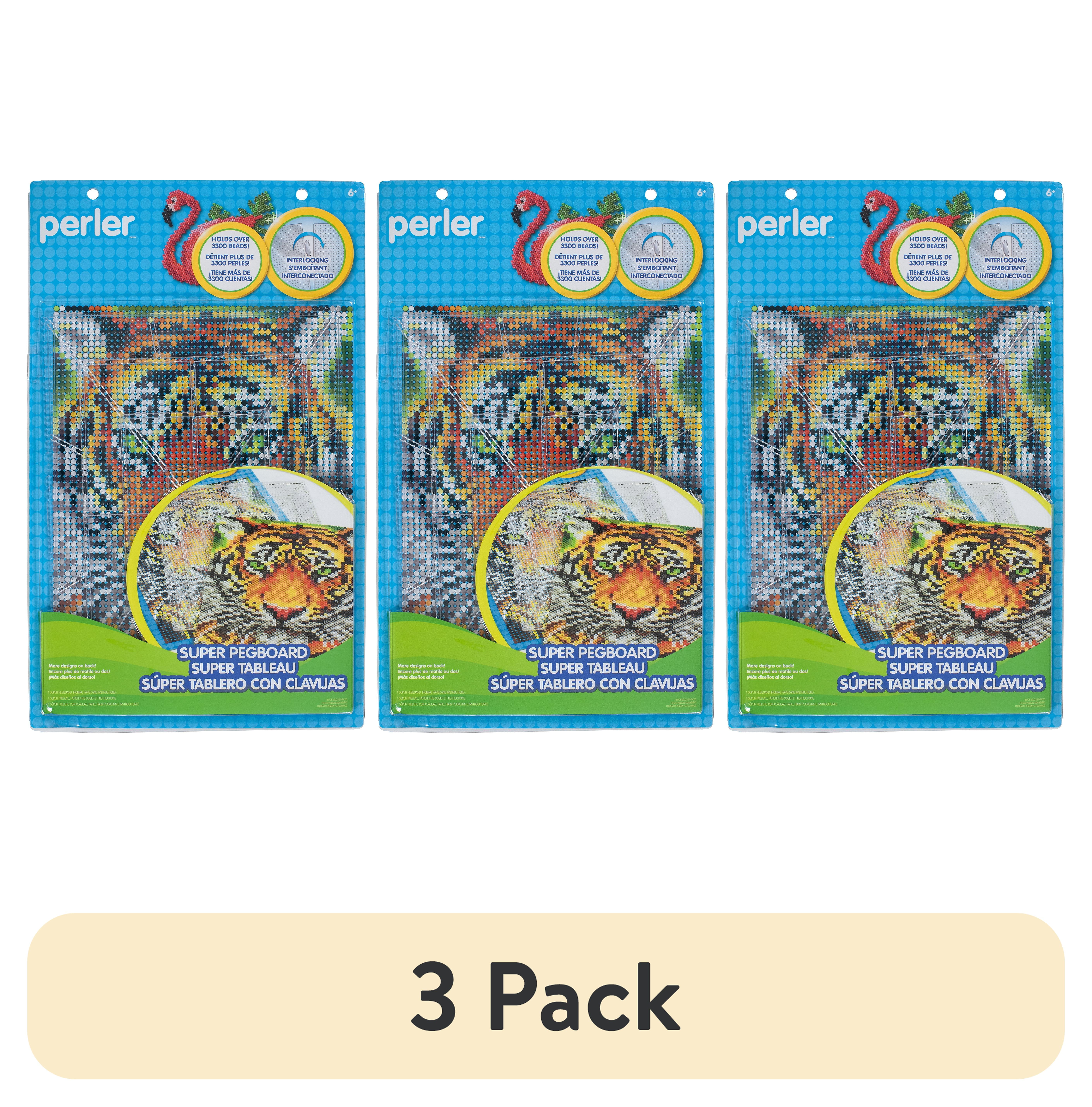 (3 pack) Perler Super Pegboard For Fuse Beads, Ages 6 and Up, 3 Pcs ...