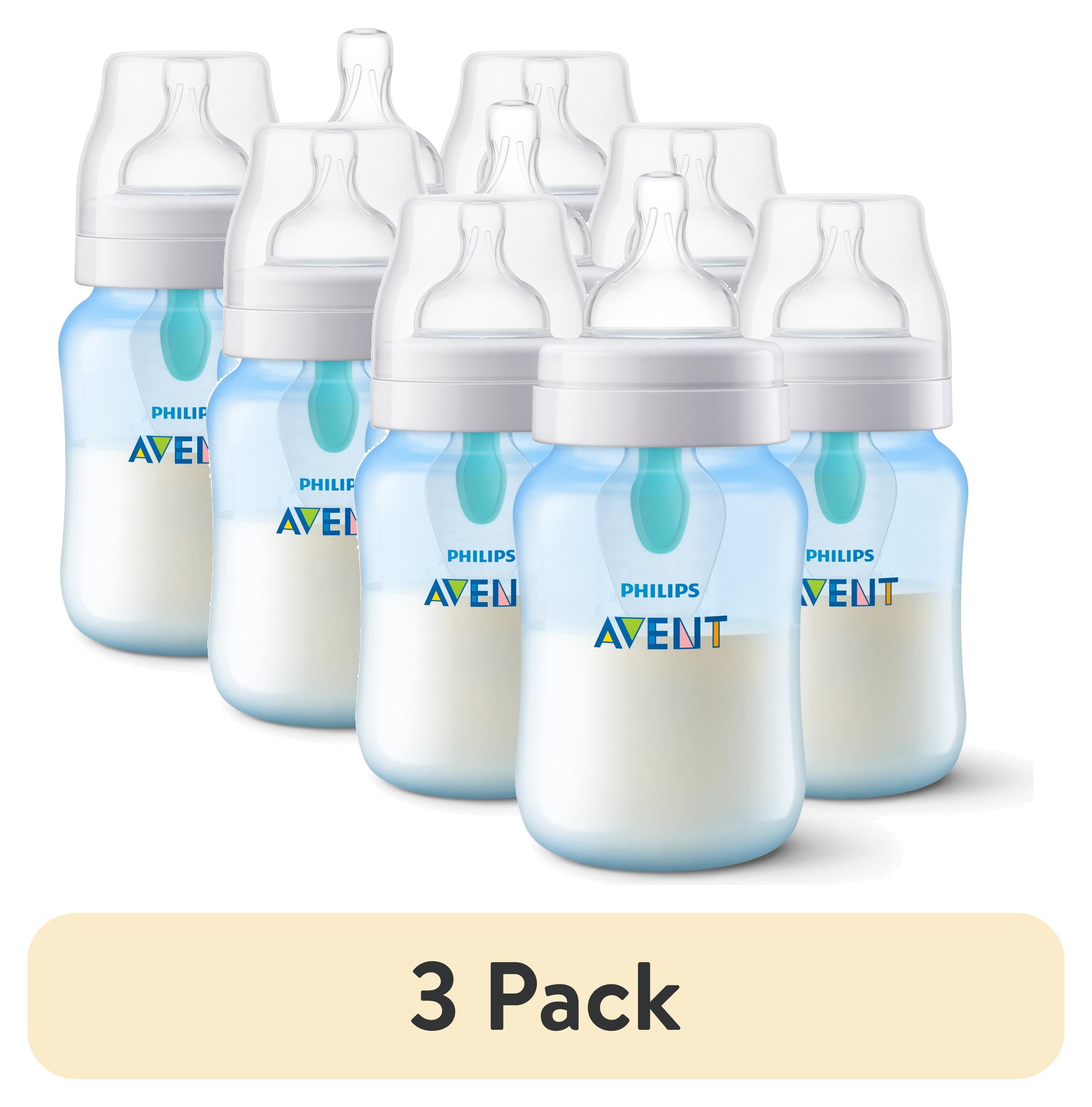 (3 pack) Philips Avent Anti-colic Bottle with AirFree Vent, 9oz, 3pk ...