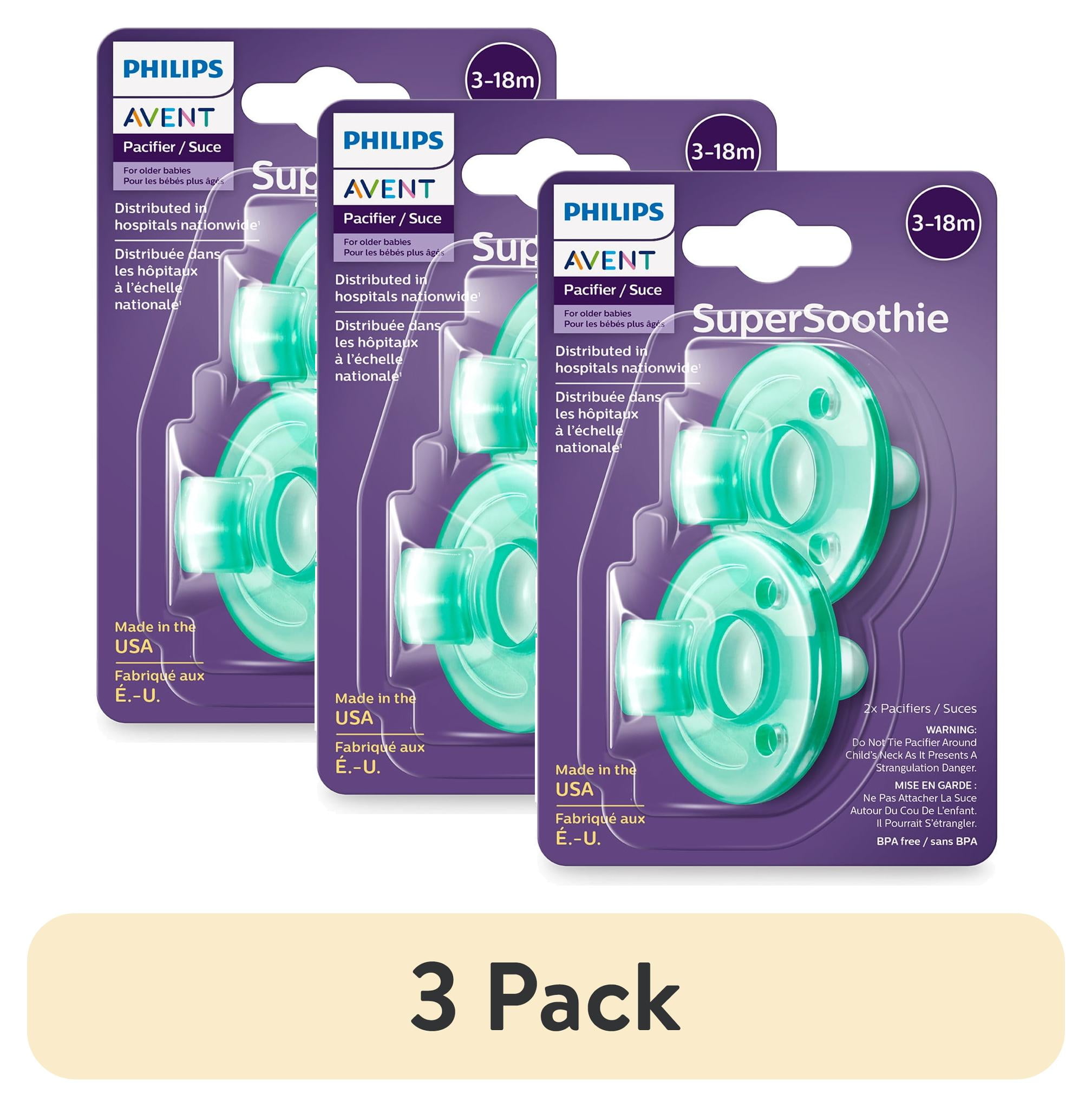 Philips Avent Soothie Pacifier - Silicone - 3-18 Months - Walmart.com