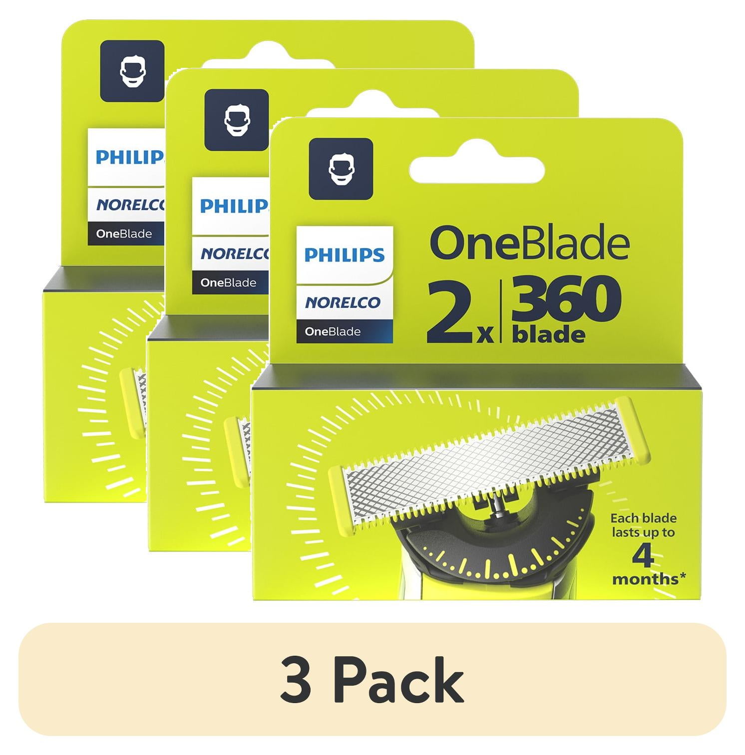 (3 pack) Philips Norelco Oneblade 360 Blade Replacement Blade 2 Pack ...