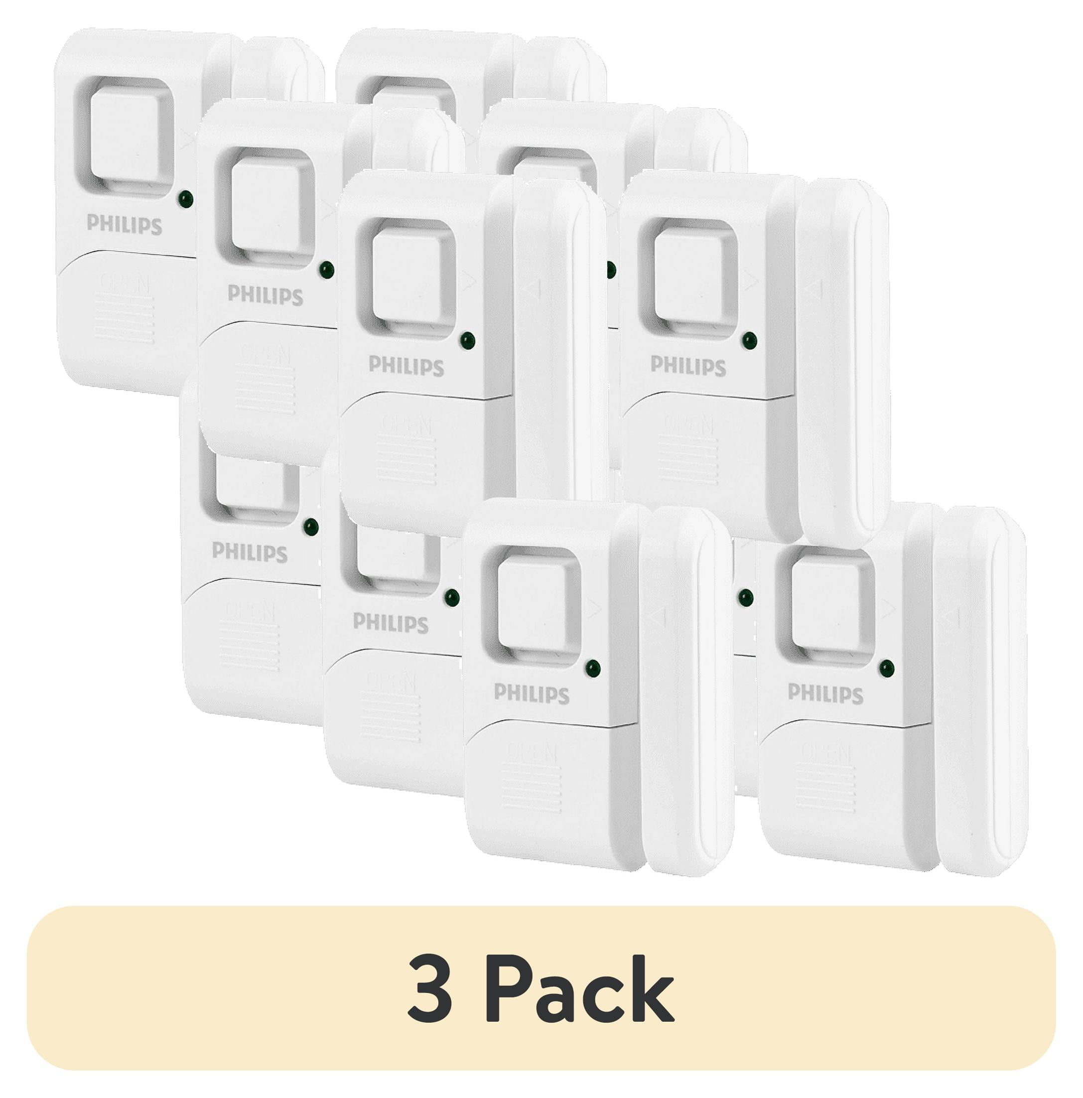 (3 pack) Philips Personal Security Window and Door Alarm, 4-Pack, White ...