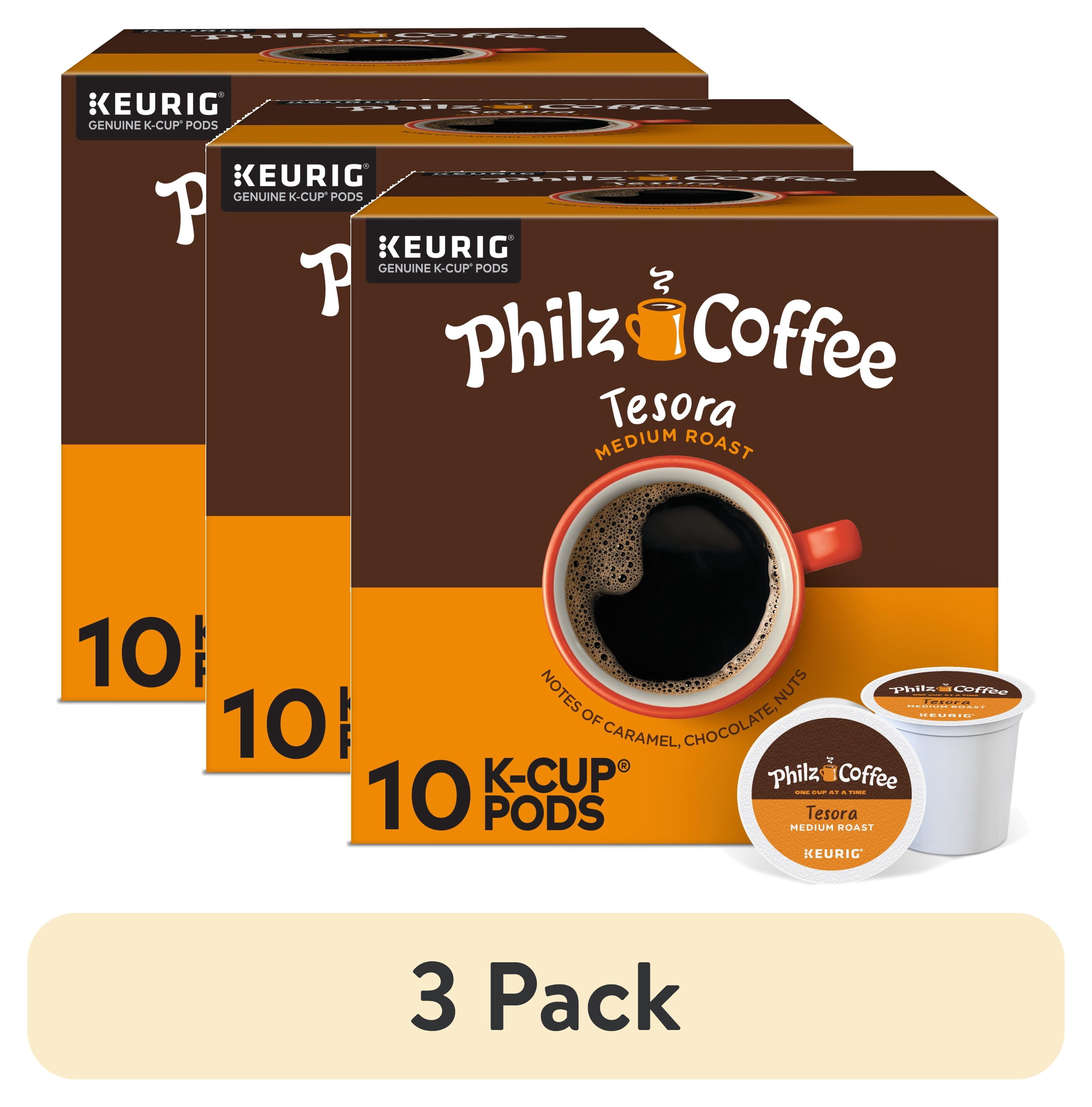 (3 pack) Philz Coffee, Tesora Medium Roast K-Cup Coffee Pods, 10 Count ...
