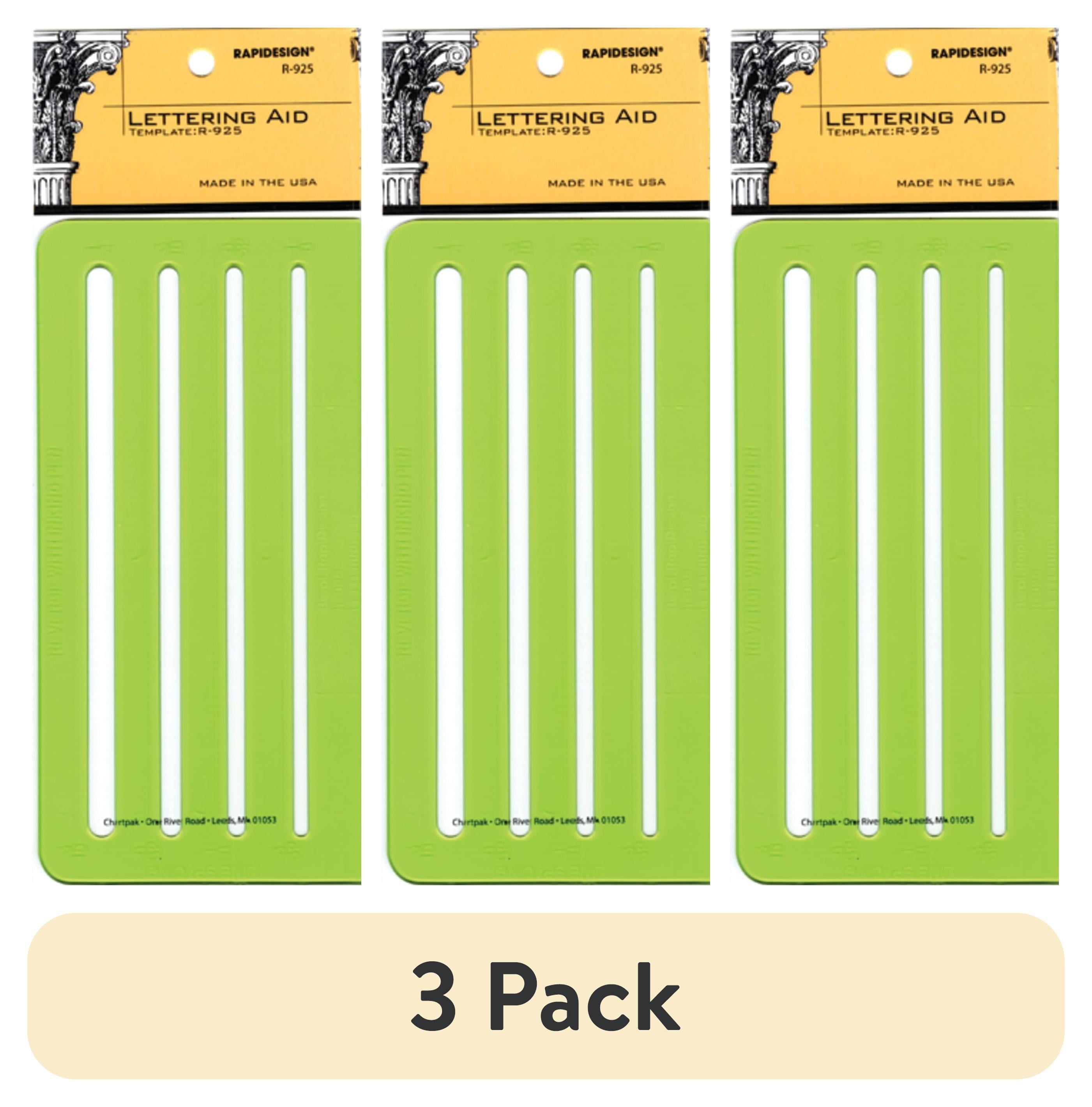 (3 pack) Pickett Lettering Aid Inking Template - Walmart.com
