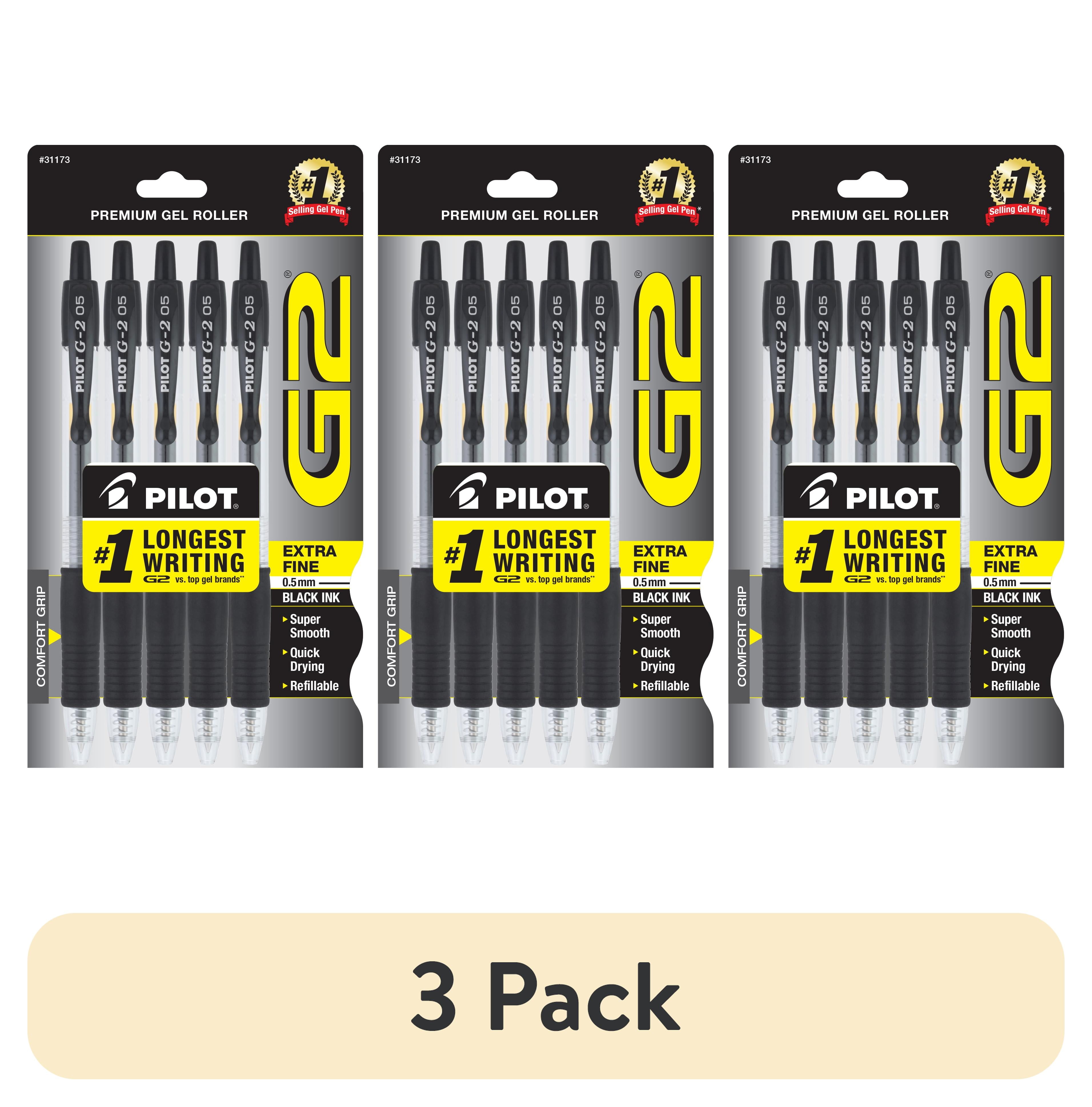 (3 pack) Pilot G2 Premium Retractable Gel Ink Pens, Extra Fine Point ...