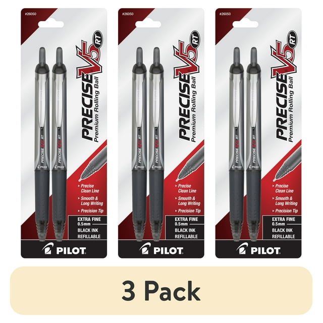 (3 pack) Pilot Precise V5 Retractable Rolling Ball Pens, Extra Fine ...