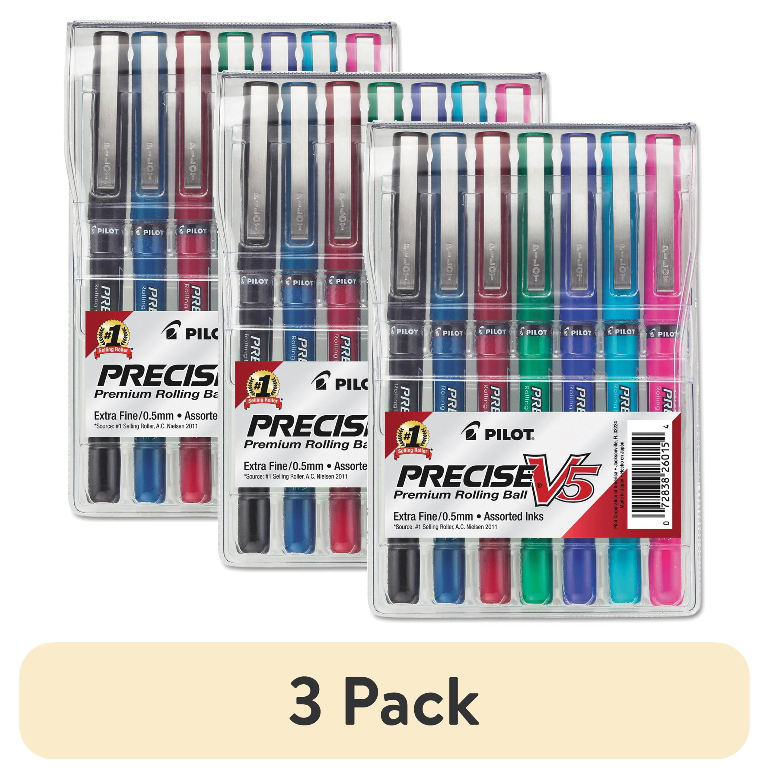 (3 pack) Pilot Precise V5 Rolling Ball Stick Pen, Extra Fine Point ...