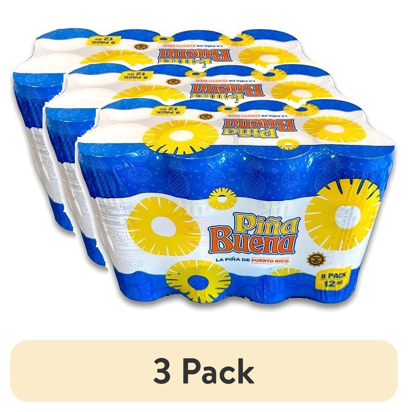 (3 pack) Pina Buena, Pineapple Soda Pop 8 Pack 12 fl oz Aluminum Can ...