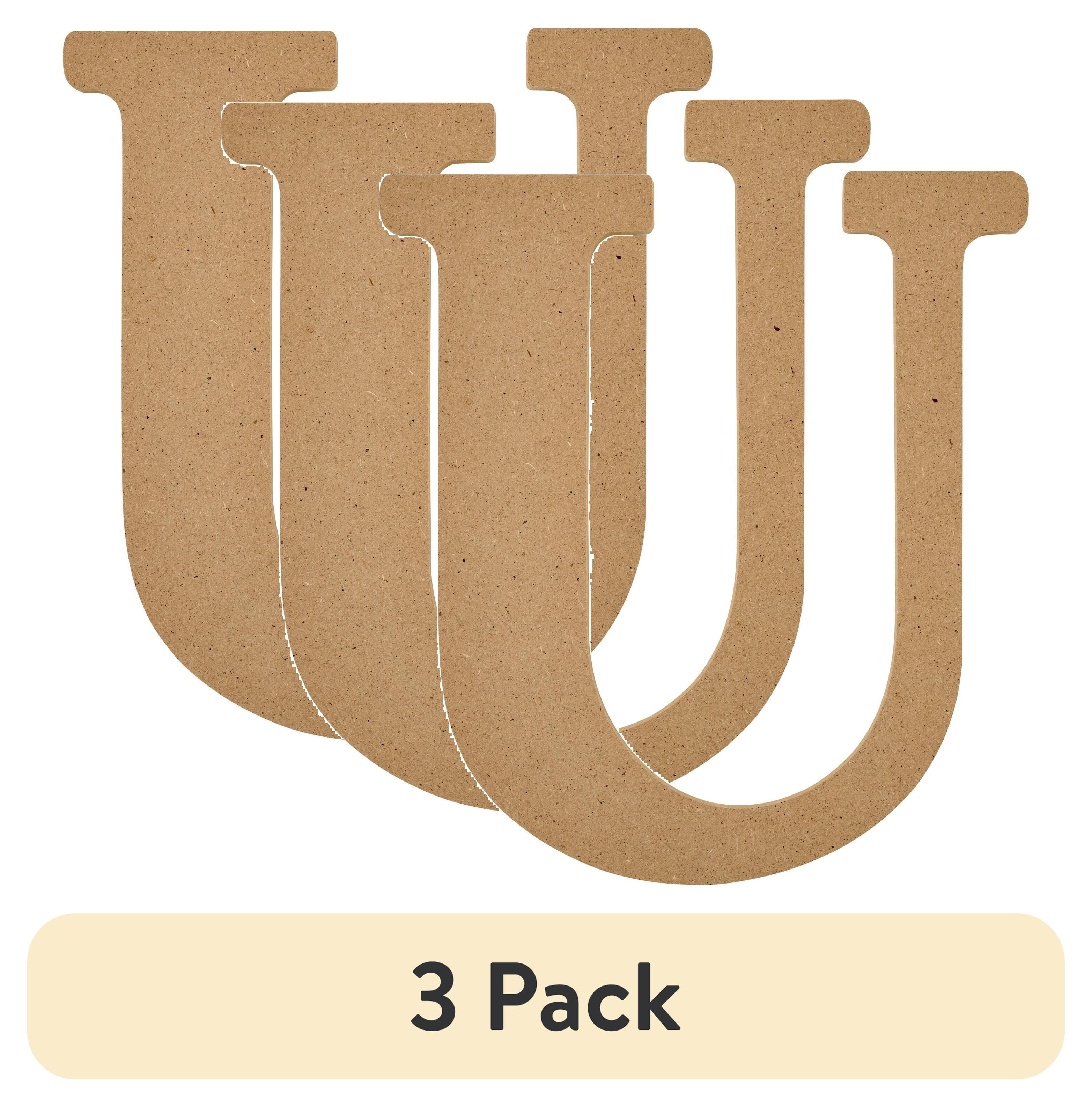 (3 pack) Plaid Unfinished Wood MDF 8" Letter for DIY Arts and Crafts, U ...