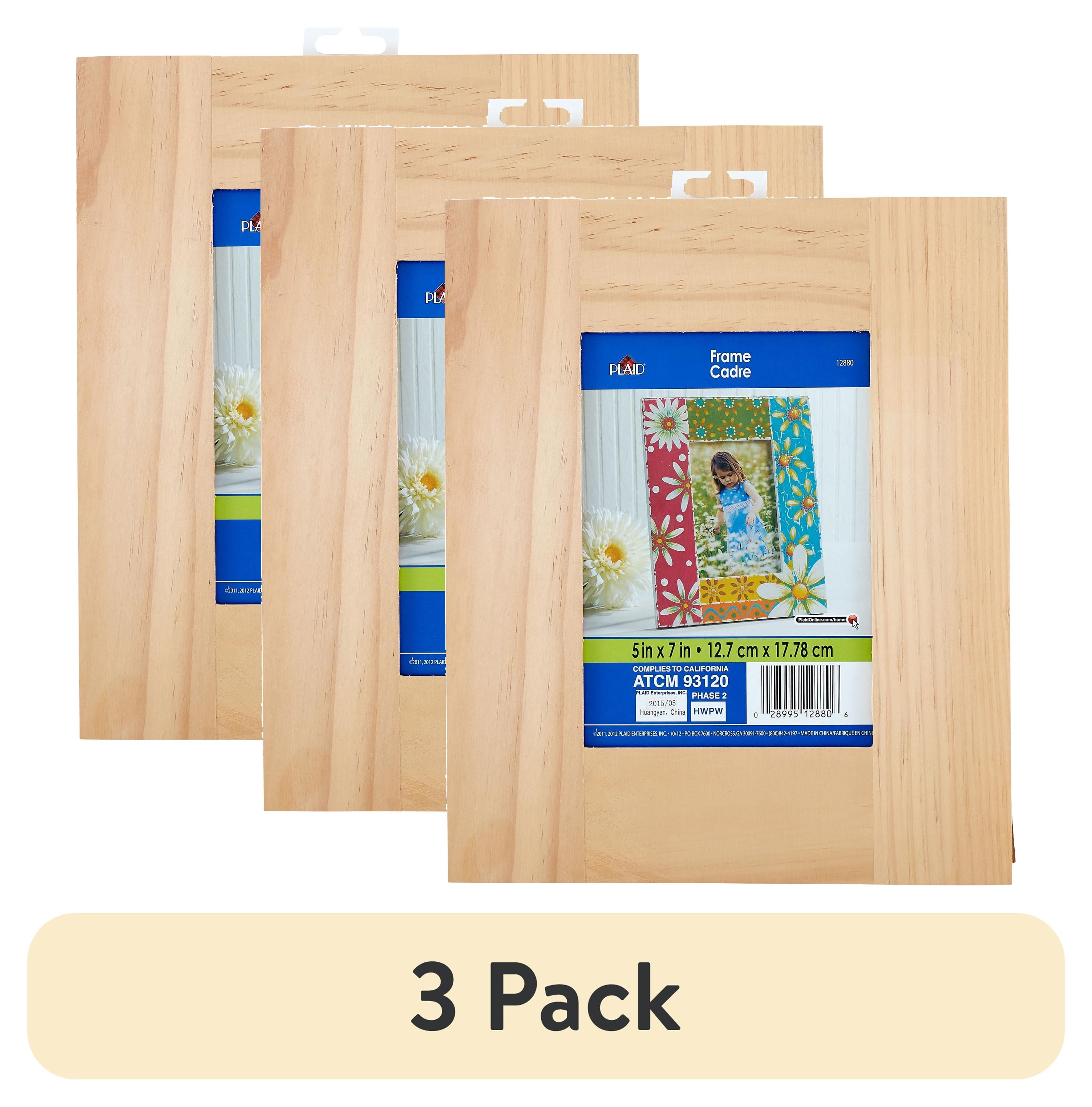 Plaid Unpainted Wood Surface - 5x7 Frame for Crafts - Walmart.com