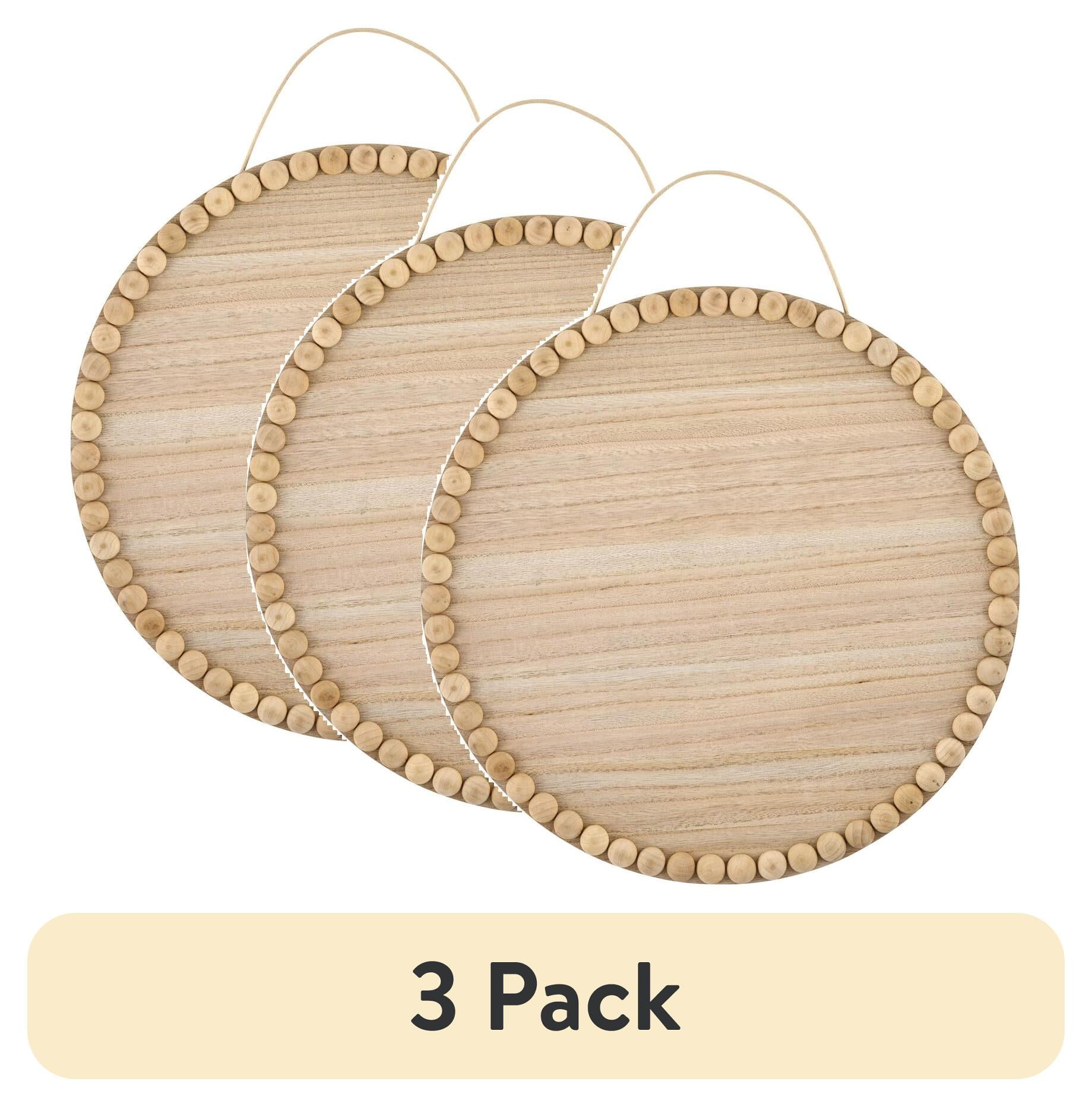 (3 pack) Plaid Wood Surfaces Round Beaded Edge Plaque, 15" - Walmart.com