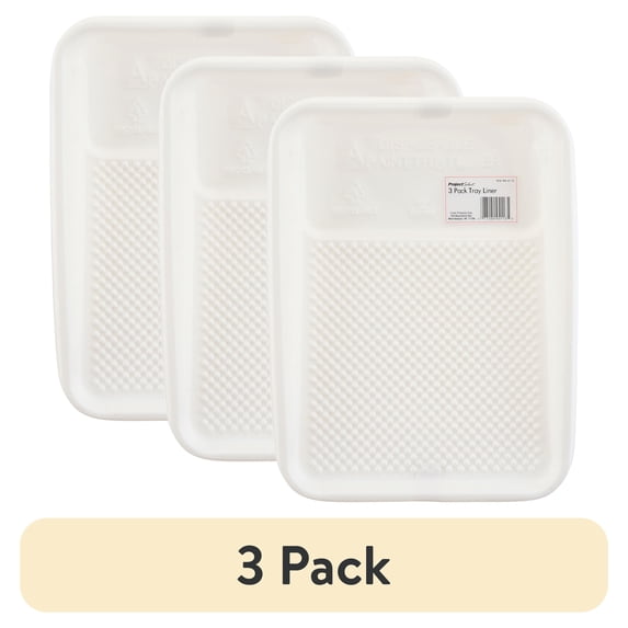 (3 pack) Plastic Paint Tray Liner 3 Pack by Linzer; 9” Disposable Liner ...