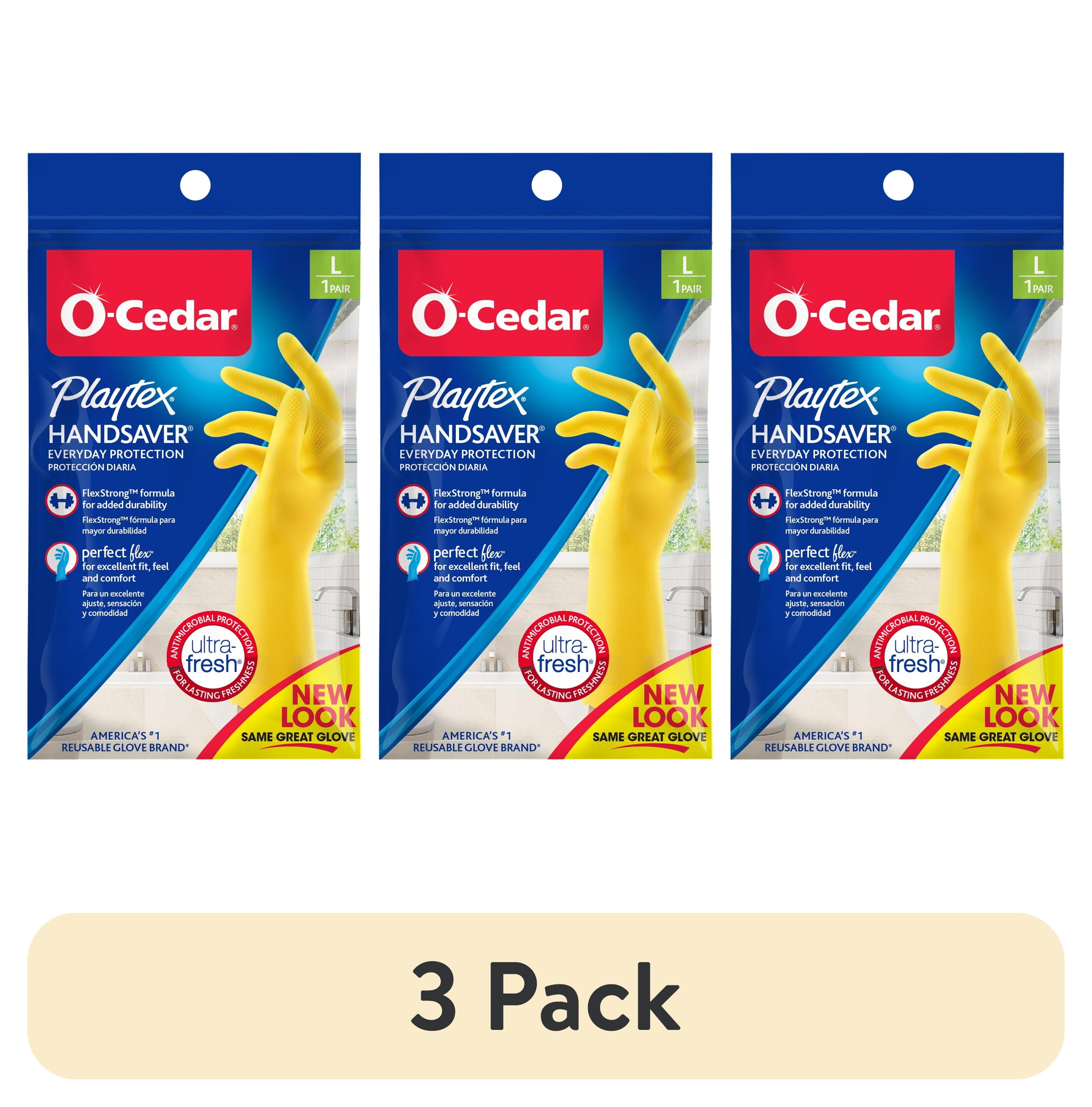 (3 pack) O-Cedar Playtex® Handsaver Gloves, Reusable Cleaning Gloves ...