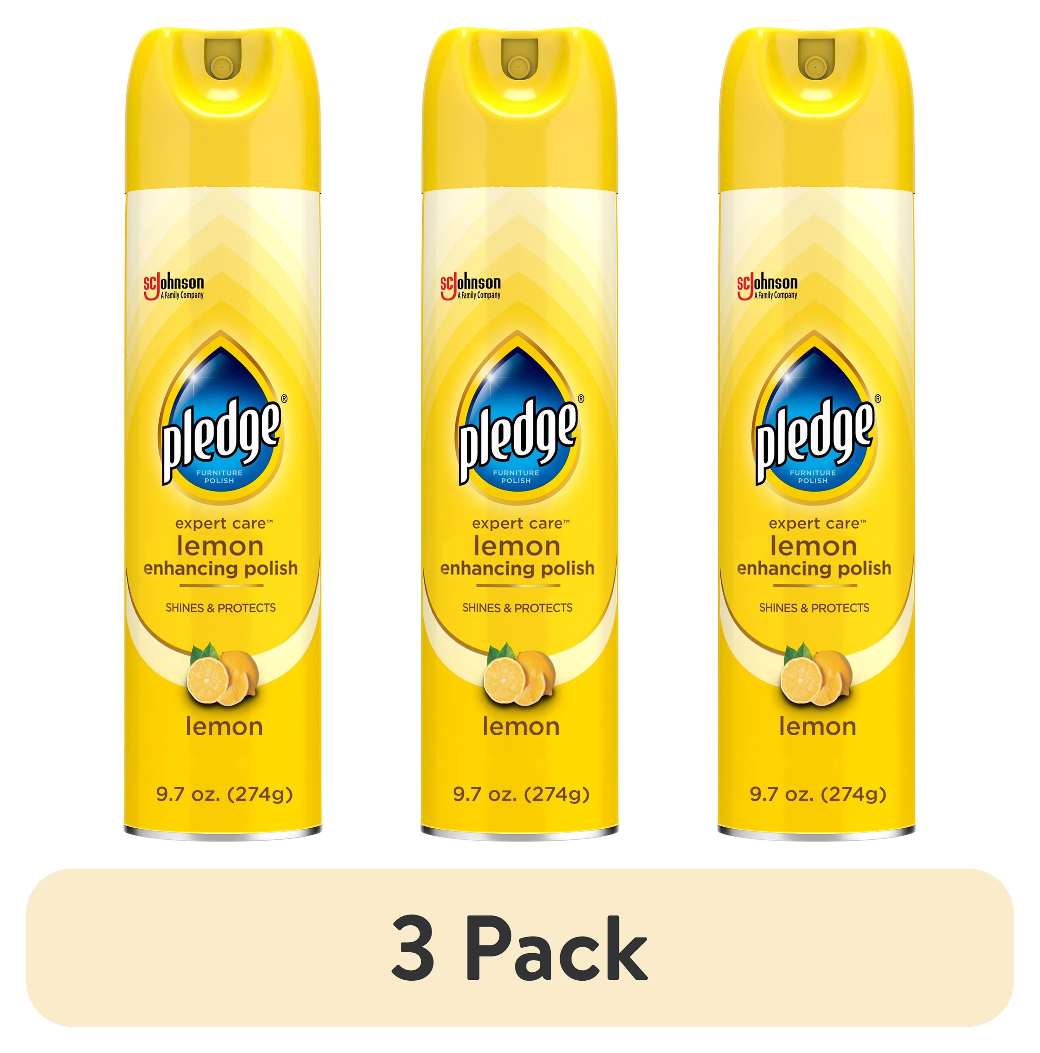 (3 pack) Pledge® Expert Care™, Wood Polish Shines and Protects, Lemon ...