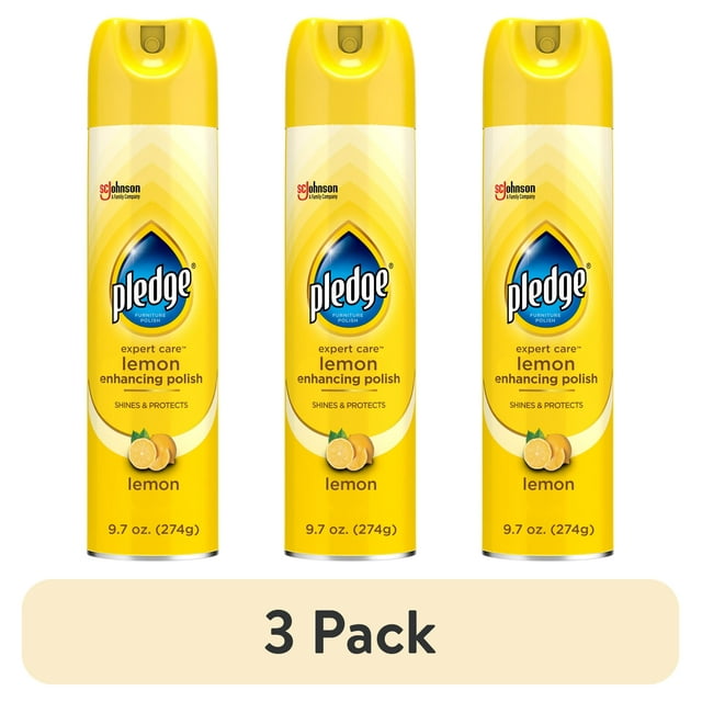 (3 pack) Pledge® Expert Care™, Wood Polish Shines and Protects, Lemon ...