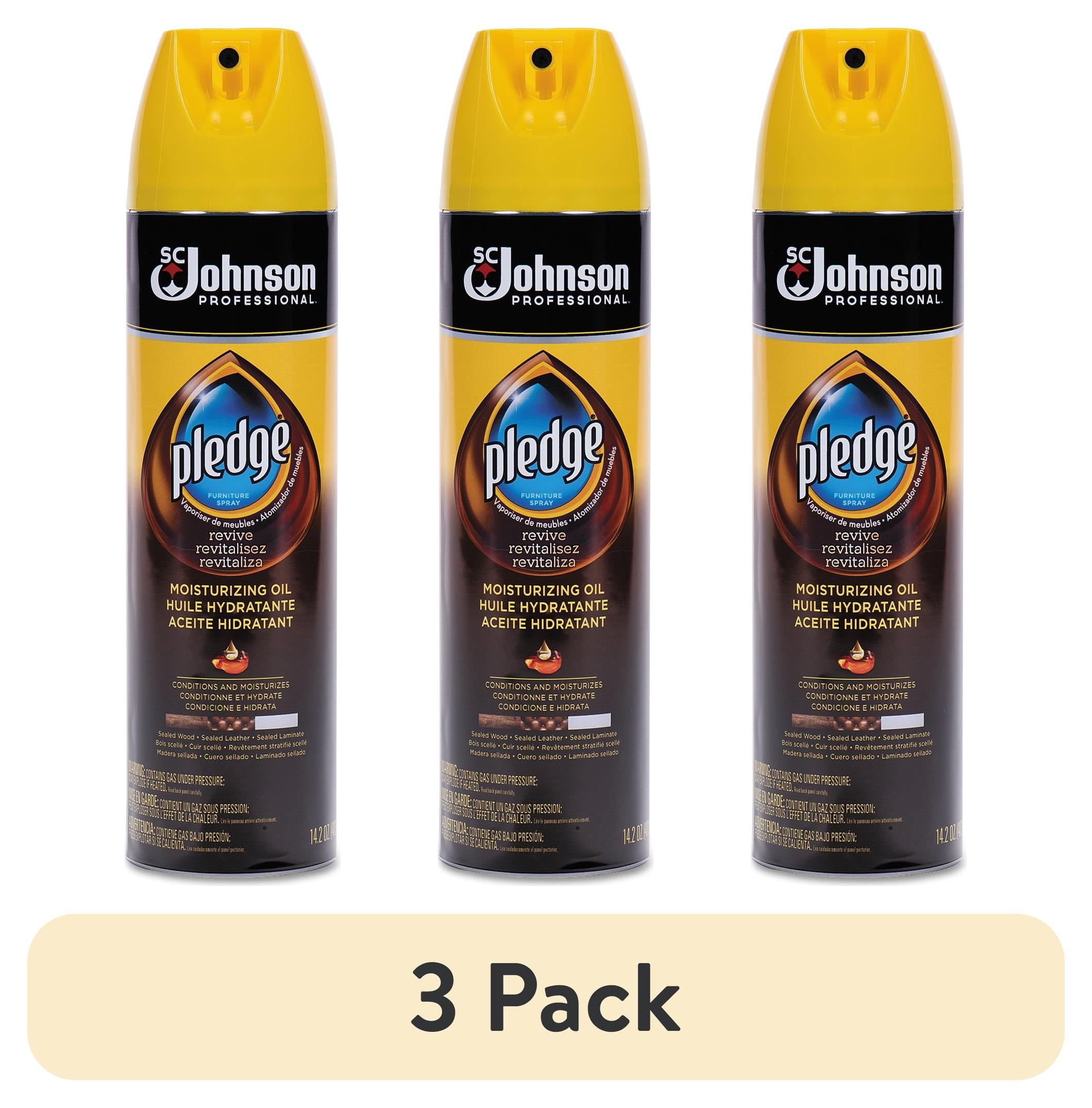 (3 pack) Pledge Revive Moisturizing Oil Sweet; Woody 14.2 oz Can ...