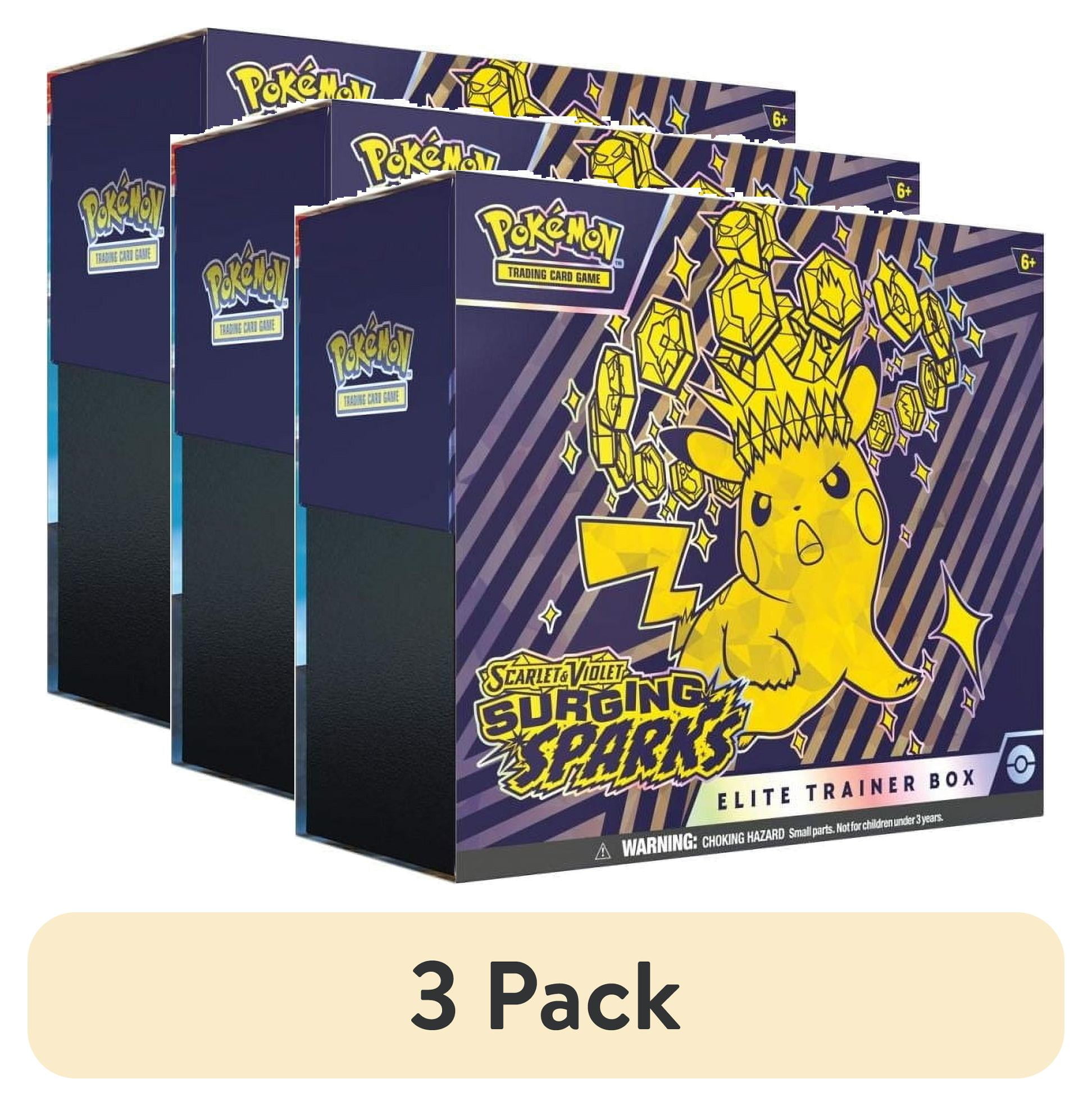 (3 pack) Pokémon Scarlet & Violet Surging Sparks Elite Trainer Box ...