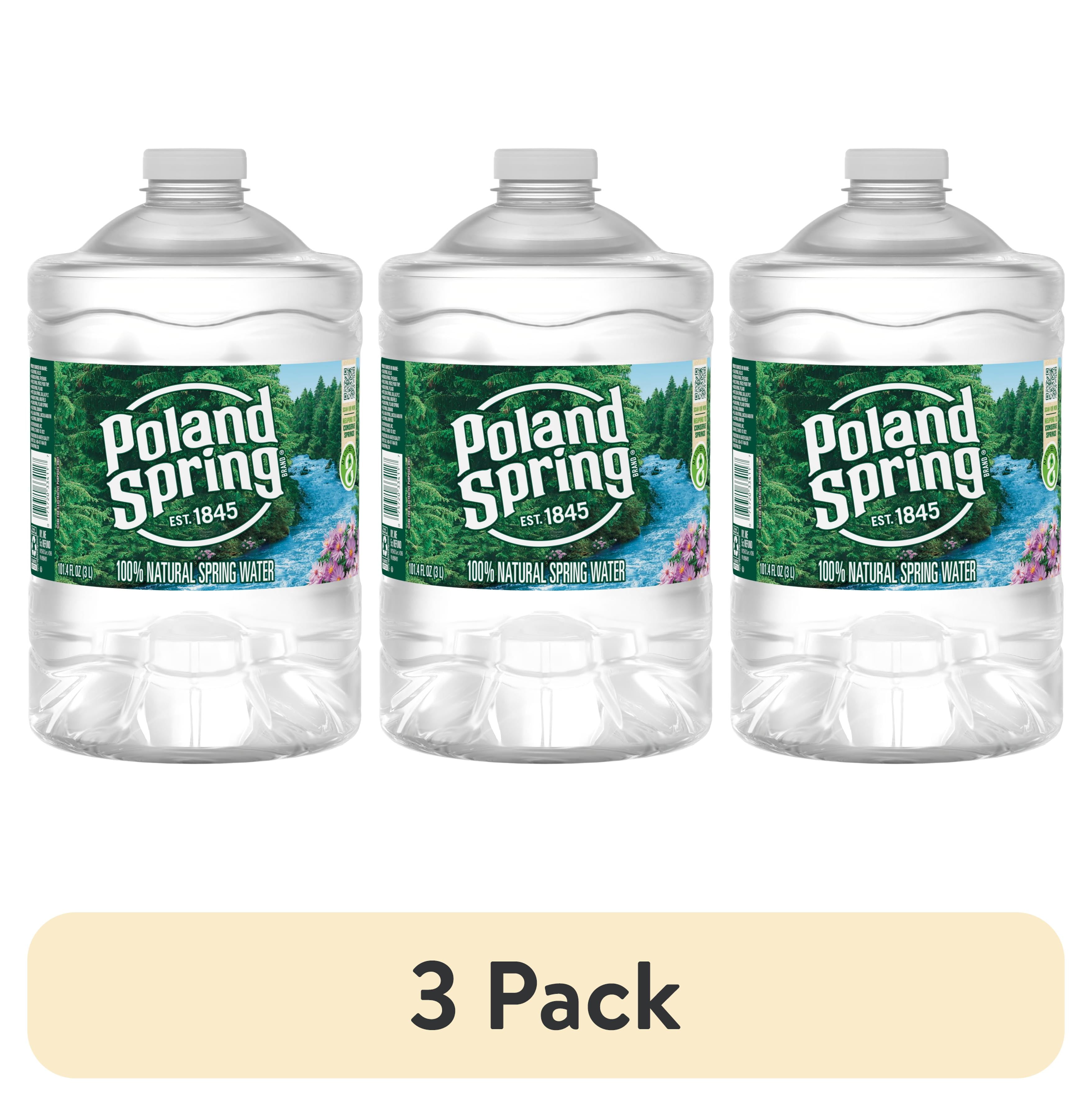 (3 pack) Poland Spring Maine Spring Water, 3 Liter, Single Plastic Jug ...