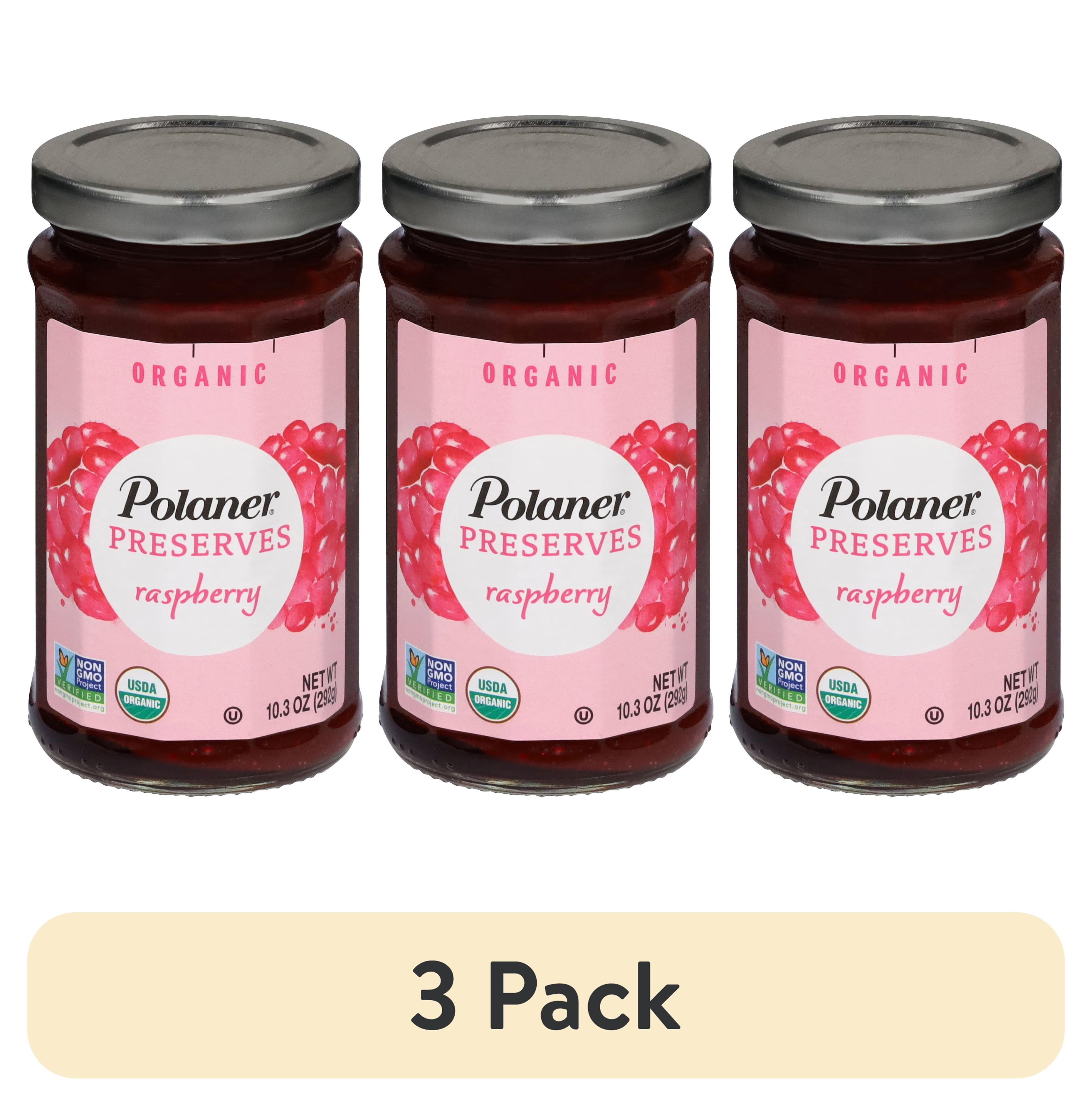(3 pack) Polaner Organic Raspberry Preserves, Fruit Spread, Non-GMO, 10 ...