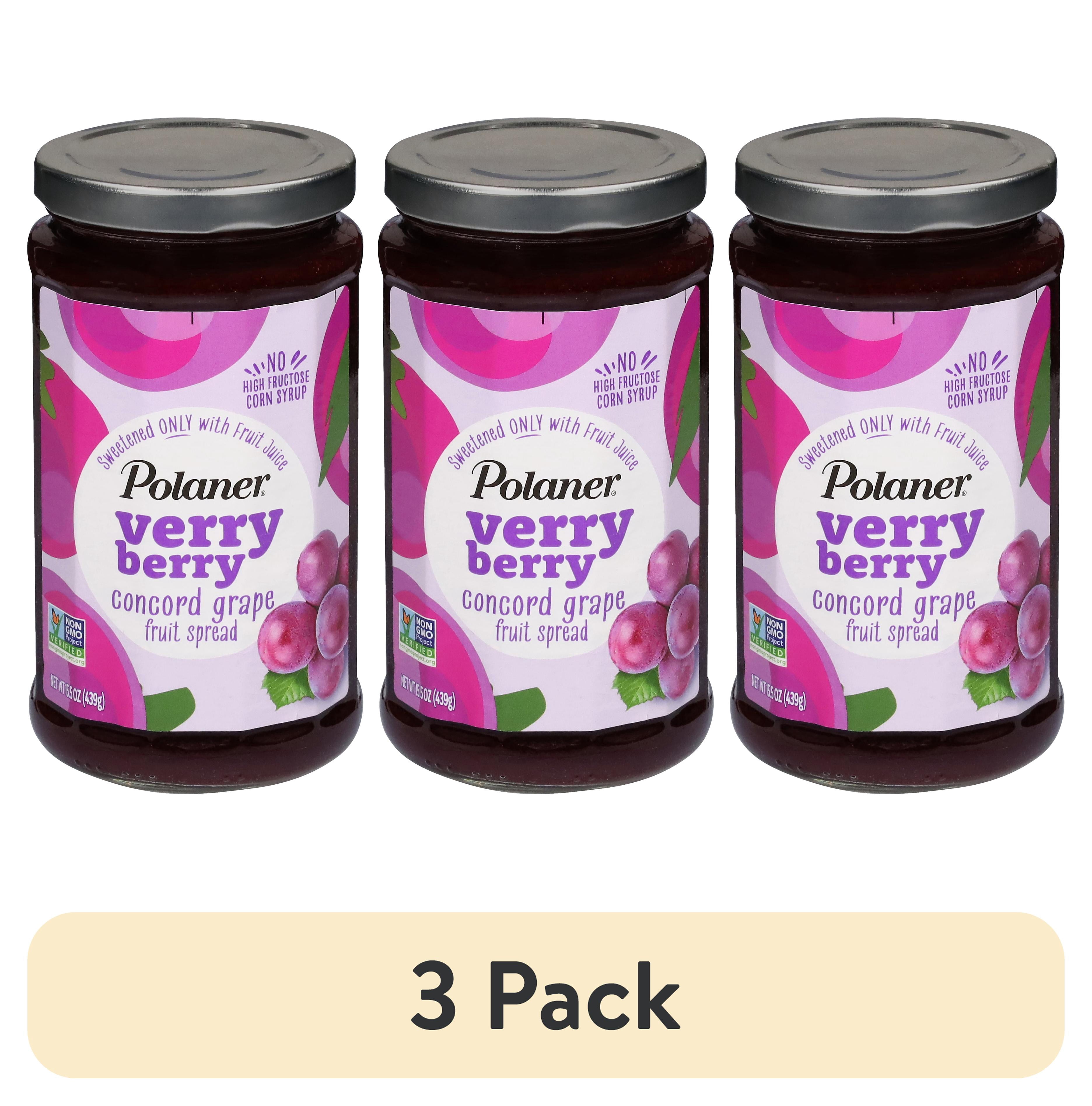 (3 pack) Polaner Verry Berry Concord Grape Fruit Spread, 15.5oz Jar ...