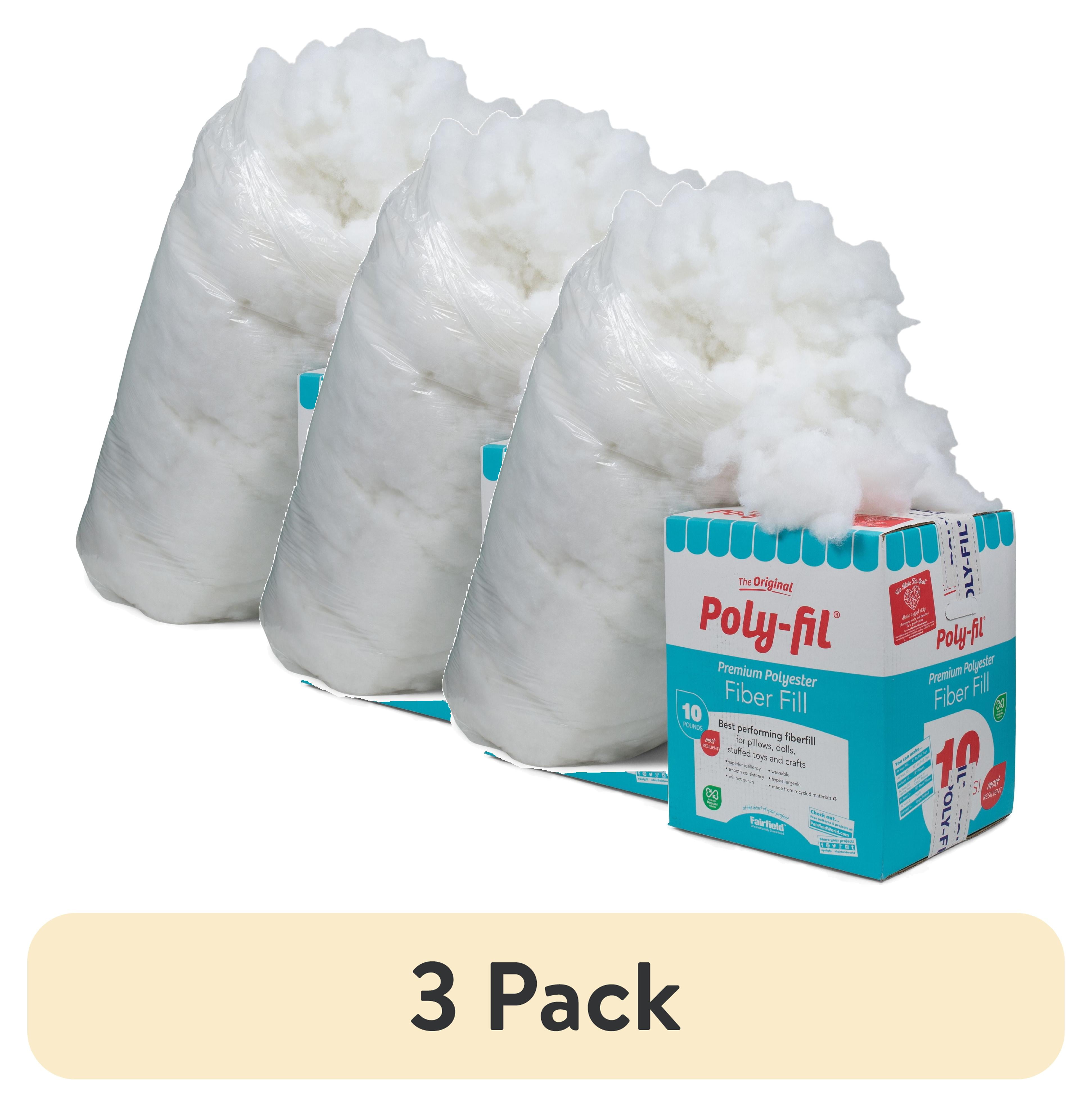 (3 pack) Poly-Fil® Premium Polyester Fiber Fill by Fairfield, 10 Pound ...