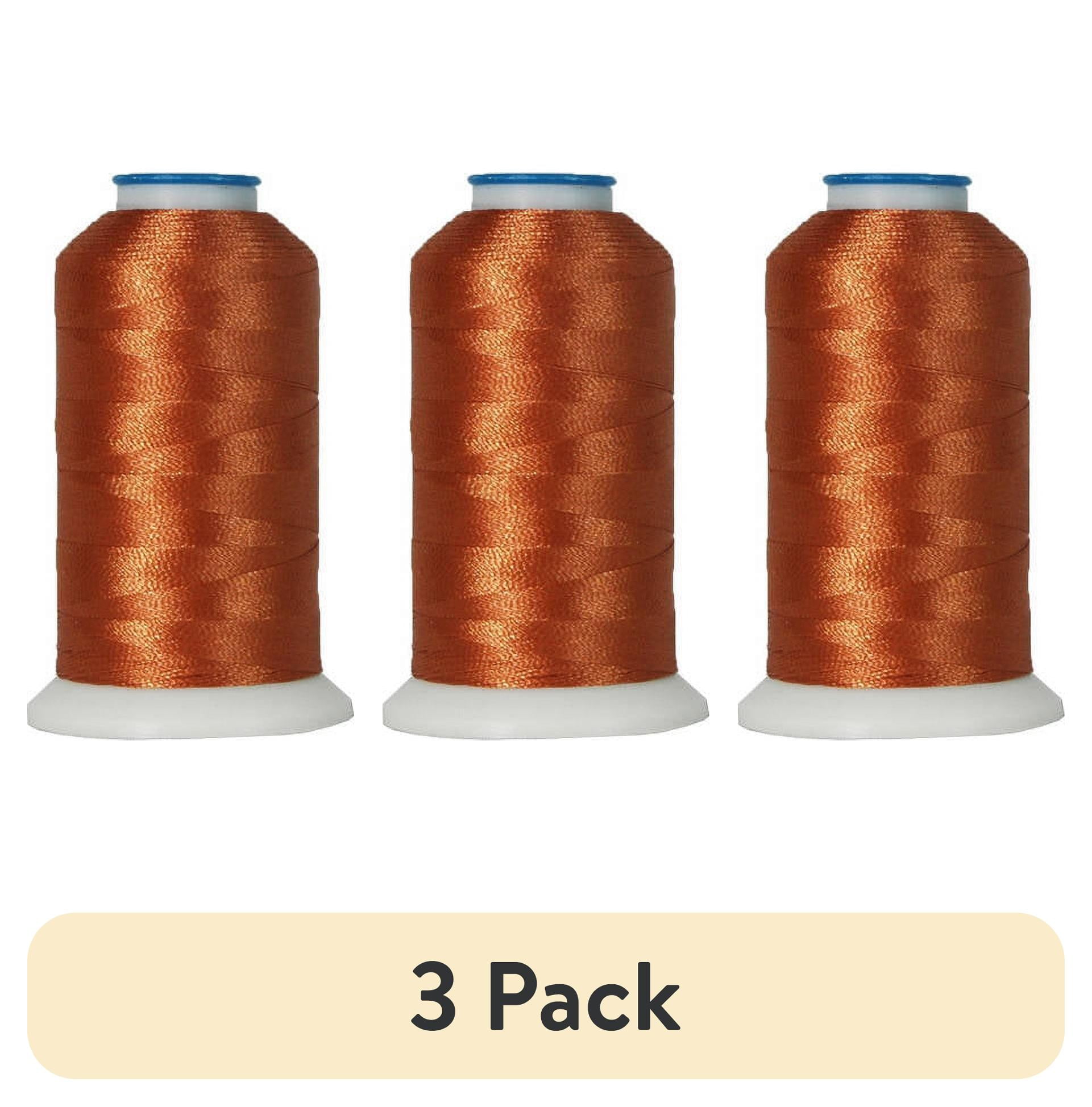 (3 pack) Polyester Machine Embroidery Thread by Threadart - No. 308 - Caramel - 1000M - 220 ...