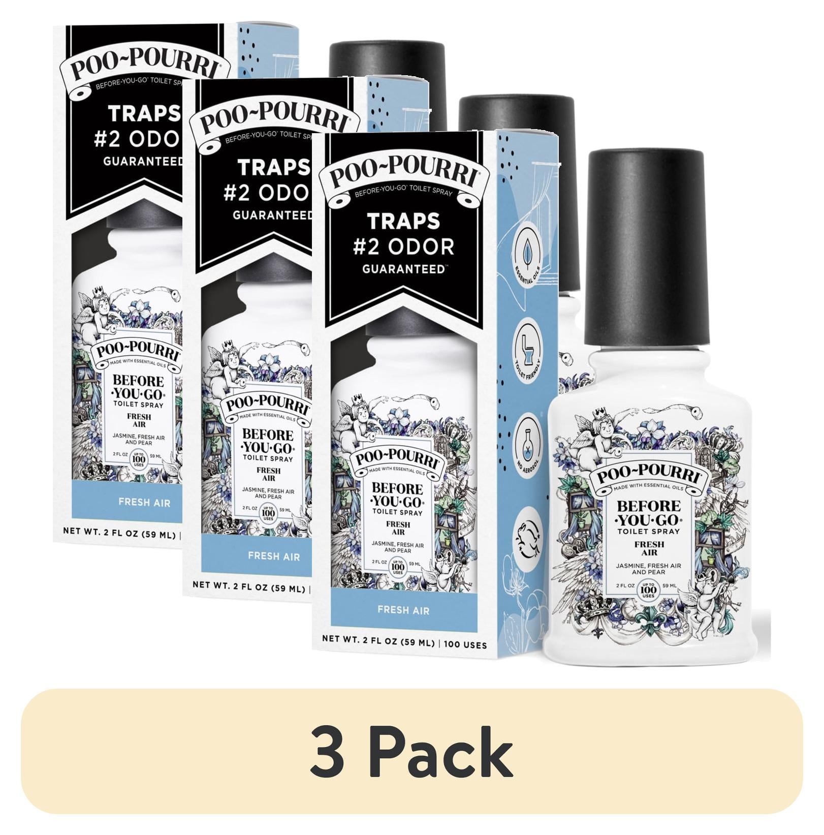 (3 pack) Poo~Pourri Fresh Air, Jasmine + Fresh Air + Pear, Before-You ...